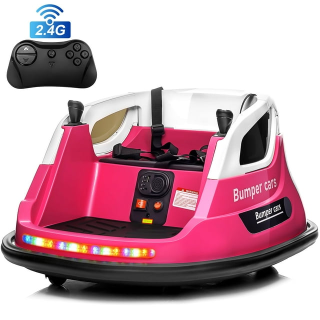 Joyracer 12V Kids Bumper Car for Toddler w/ Remote Control 3 Speeds ...