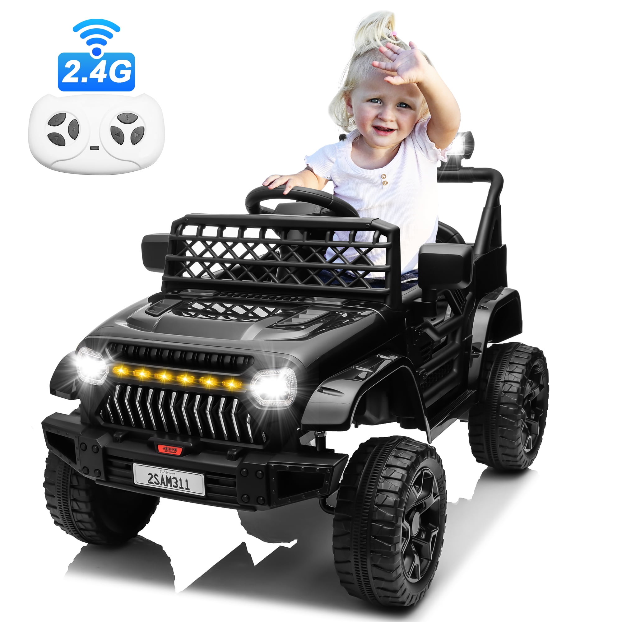 Joyracer 12V Ride on Truck Car with Remote Control, Electric Battery ...