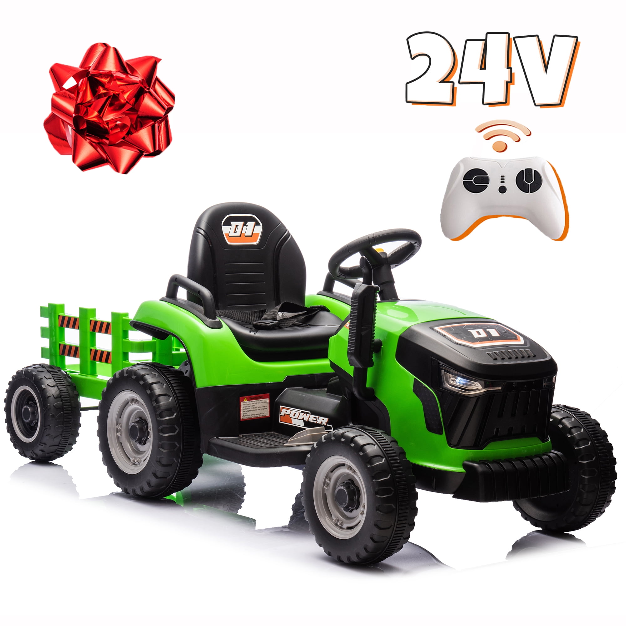 Joyracer 12V Kids Ride on Truck Car with Parent Remote Control, LED ...