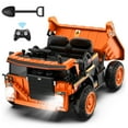 Joyracer 2 Seater 24V Ride on Dump Truck w/ Remote Control, 2x200W Ride on Truck Car, Electric ...