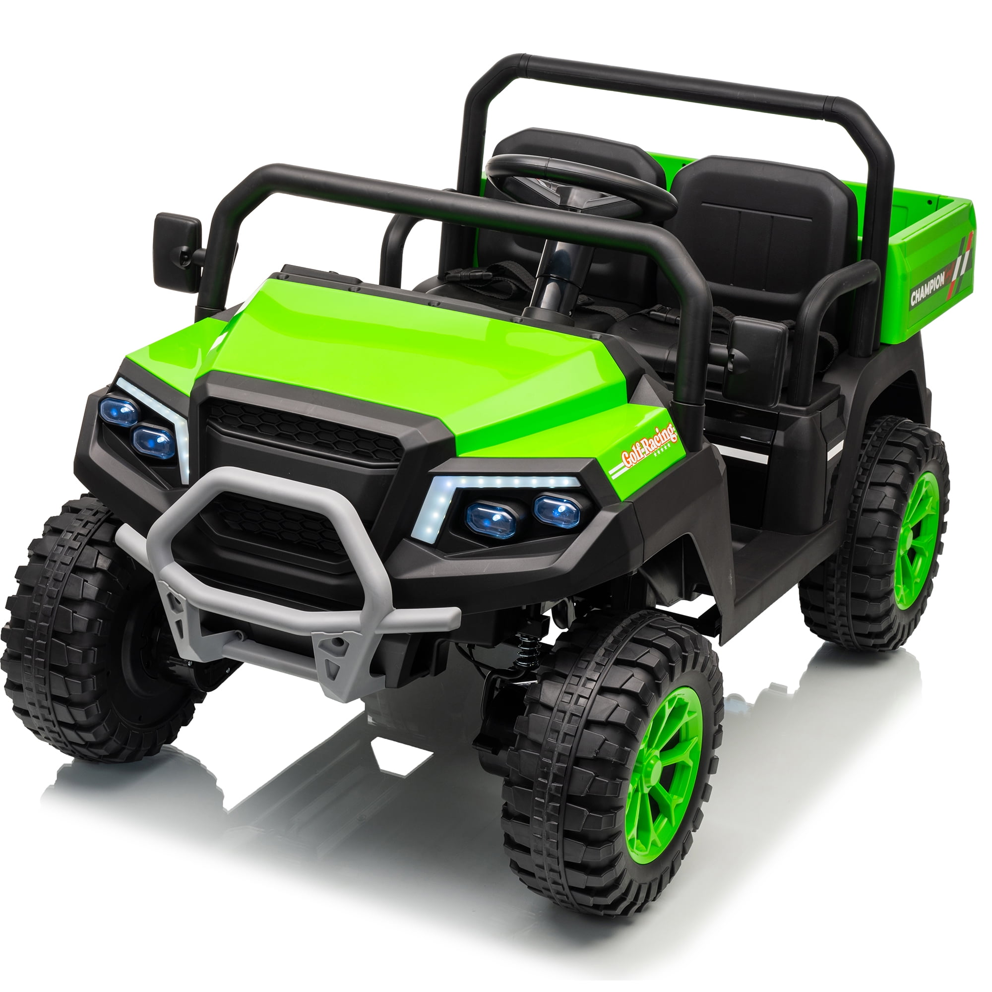 Joyracer 4WD 24 Volt Ride on Toy Truck with 2 Seater Remote Control ...