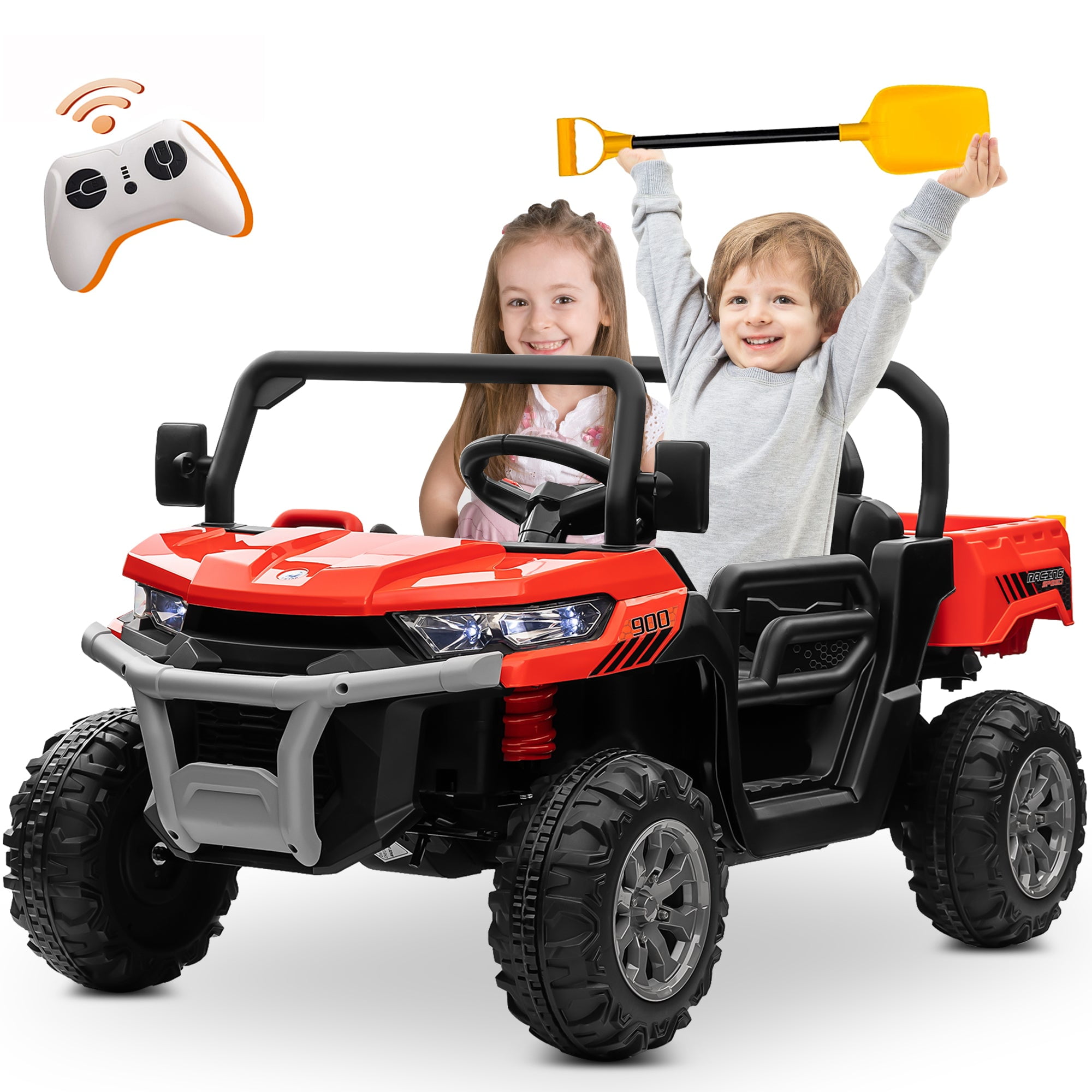 Joyracer 24 Volt Ride on Toys with Remote Control, 2-Seater Battery ...
