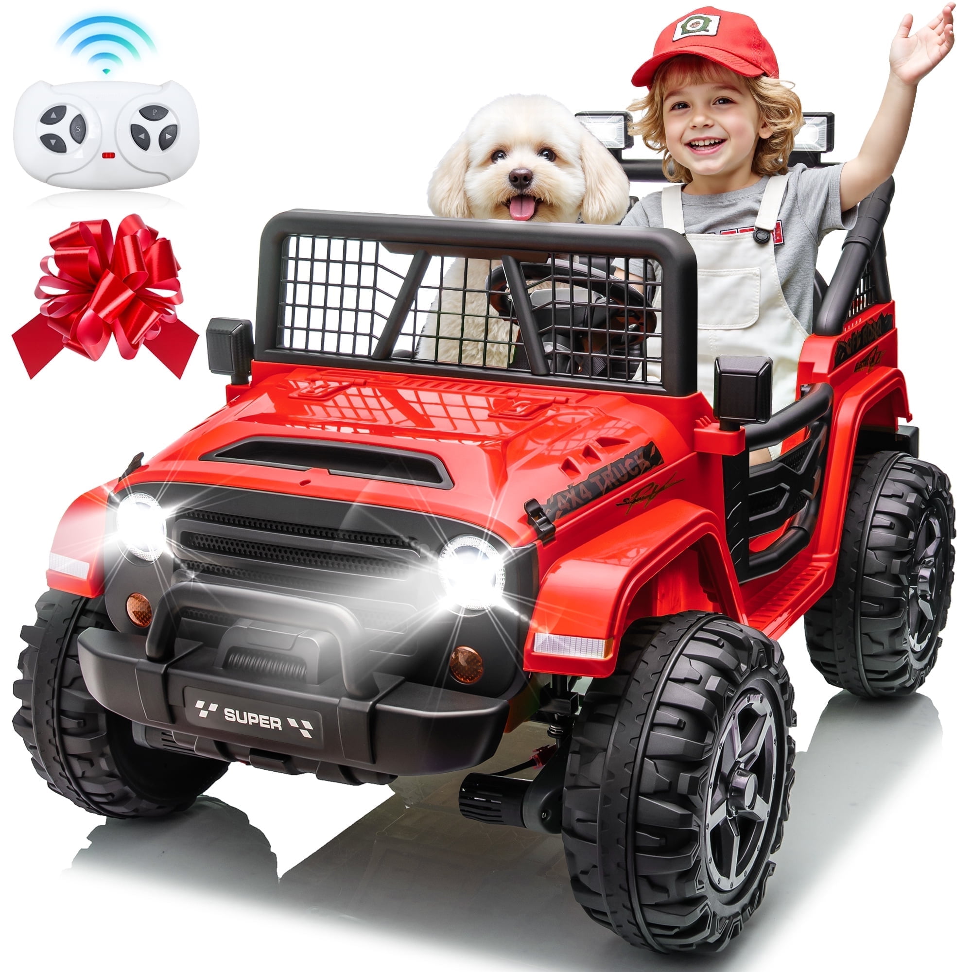 Joyracer 800W 24 Volt Ride on Toys, 4WD/2WD 3 Speeds Oversized Power ...