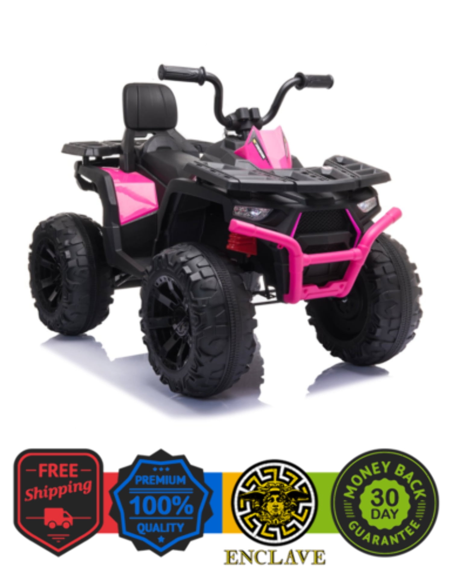 Joyracer 24V Kids Electric ATV 2 Seater - Rose Pink - Walmart.com