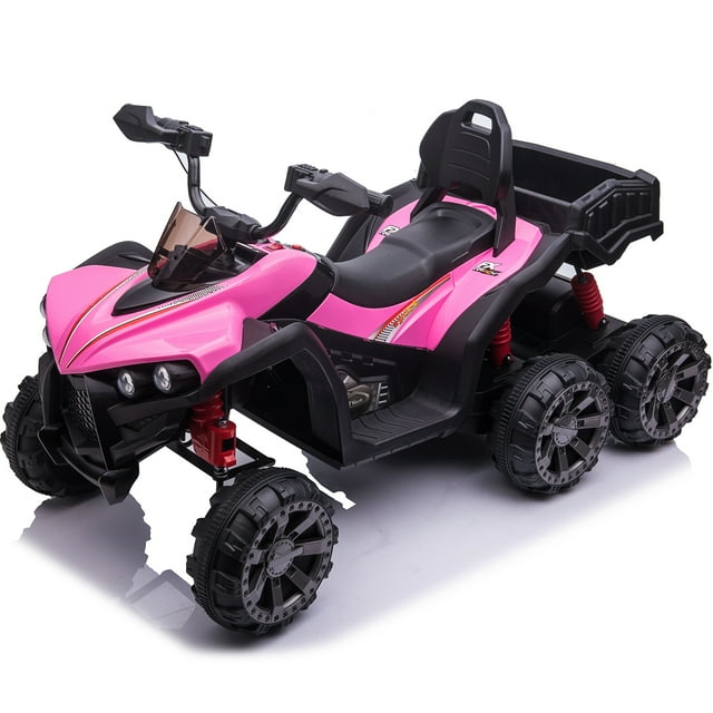 Joyracer 24V Kids Ride on ATV with 2 Seater, 6 Wheelers with 100W Motor ...