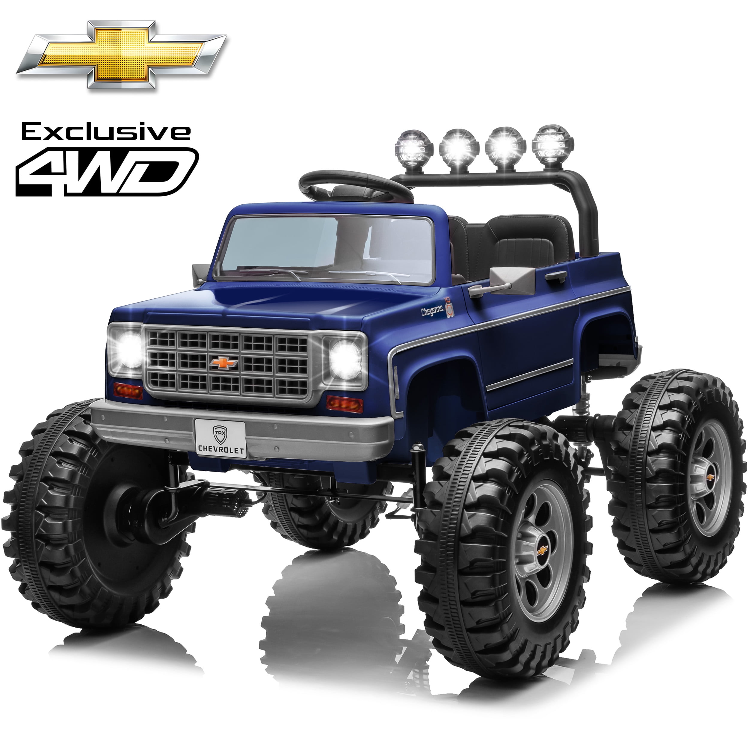 Joyracer Chevrolet Cheyenne 24V Ride Ons, 4WD Electric Cars for Kids, 2 ...