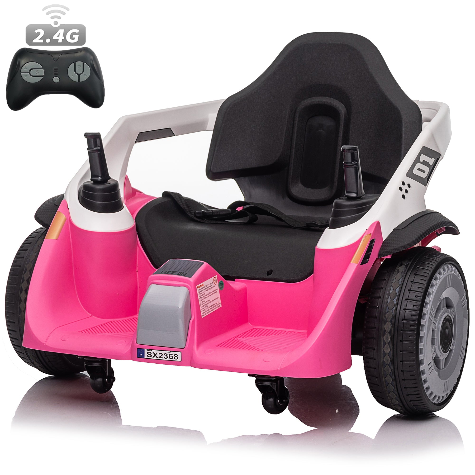 Joyracer 24V Kids Ride on Toy, Remote Control, 2*100W 7AH Battery, 3 ...