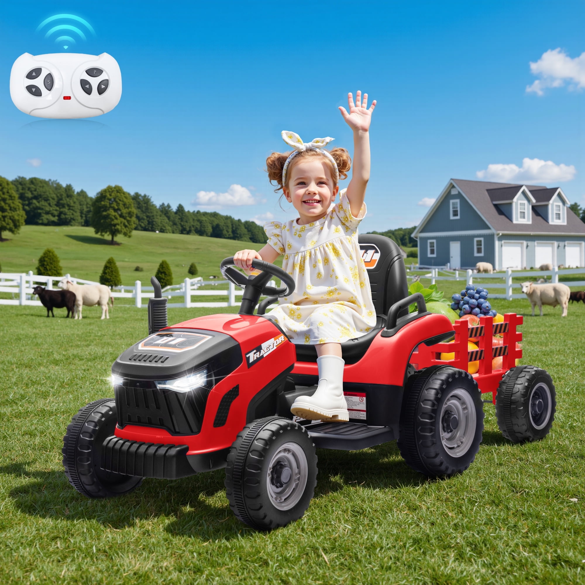 Joyracer 24V 2-Seater UTV with Remote, Electric, 2x200W, 3 Speeds, USB ...