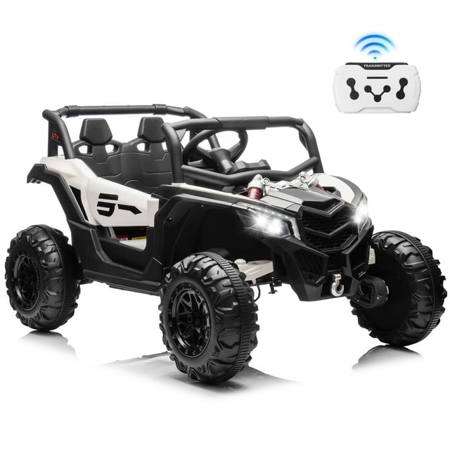 Joyracer 24V Ride on Toys w/ Remote Control, 4WD Powered Electric Off ...