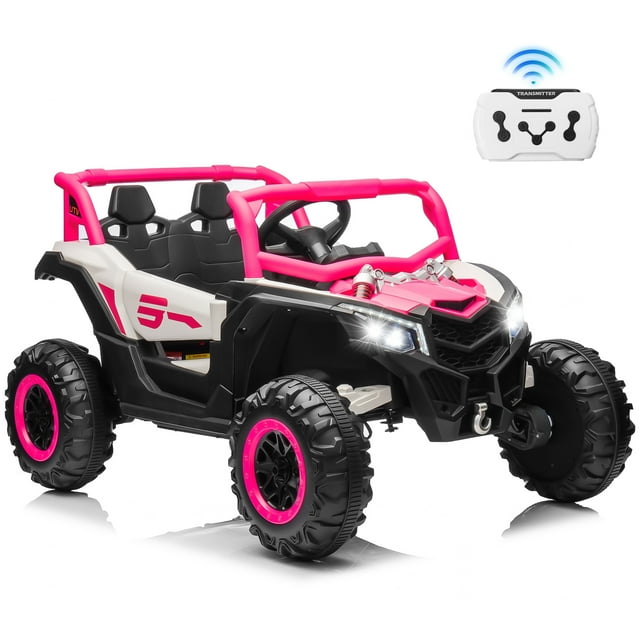 Joyracer 24V Ride on Toys w/ Remote Control, 4WD Powered Electric Off ...