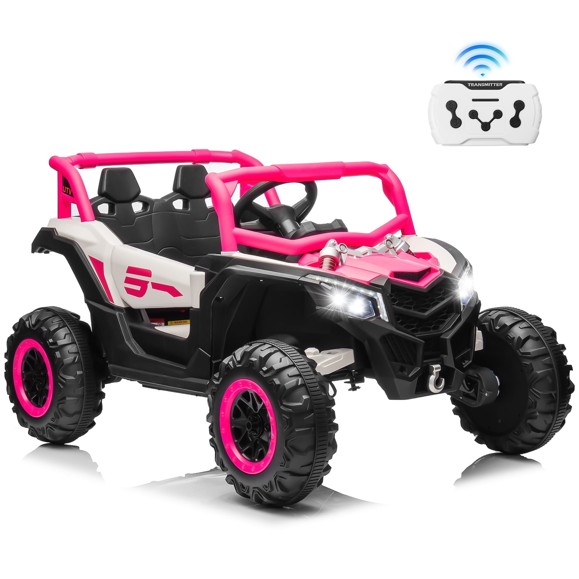 Joyracer 24V Ride on Toys w/ Remote Control, 4WD Powered Electric Off ...
