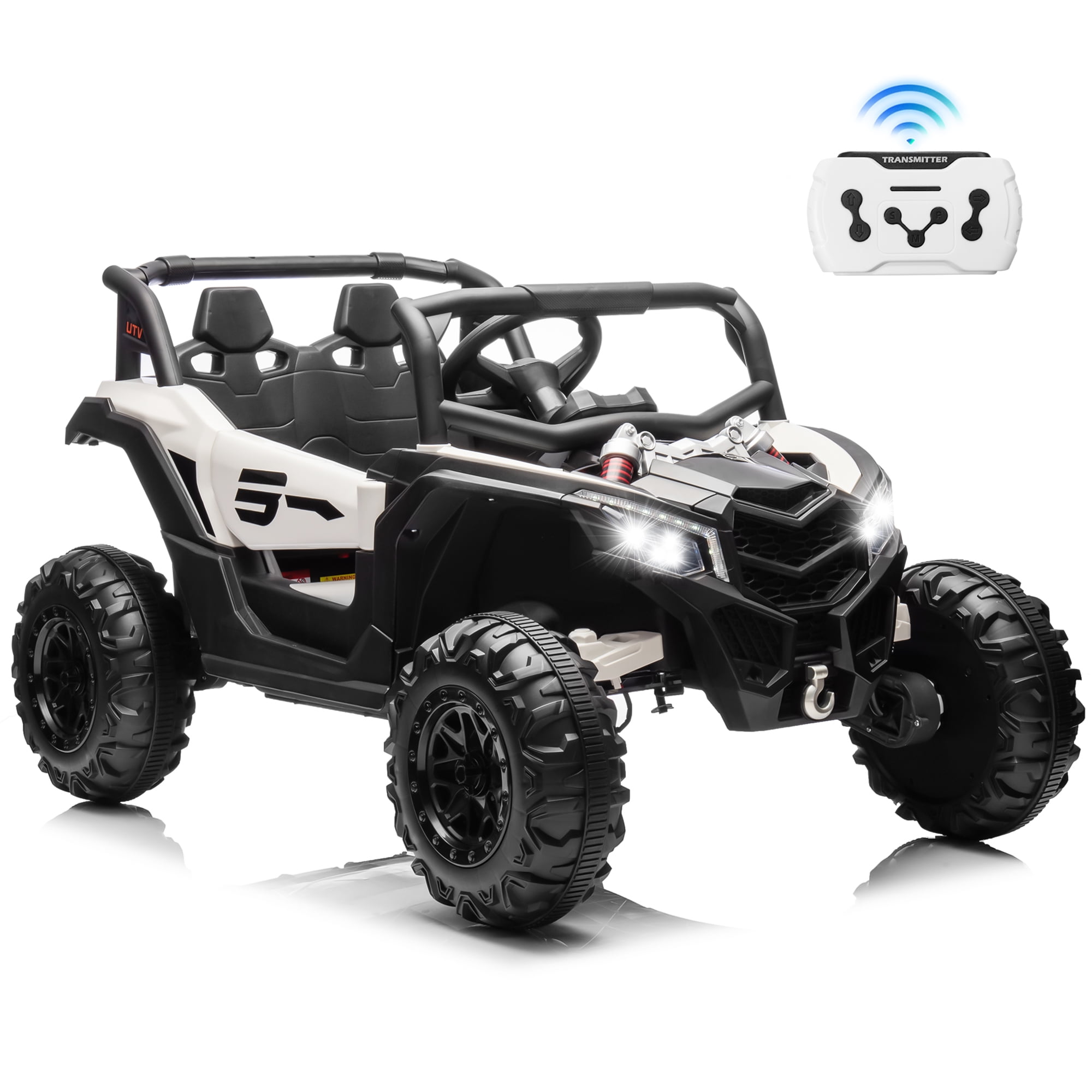 Joyracer 24V Ride on Toys w/ Remote Control, 4WD Powered Electric Off ...