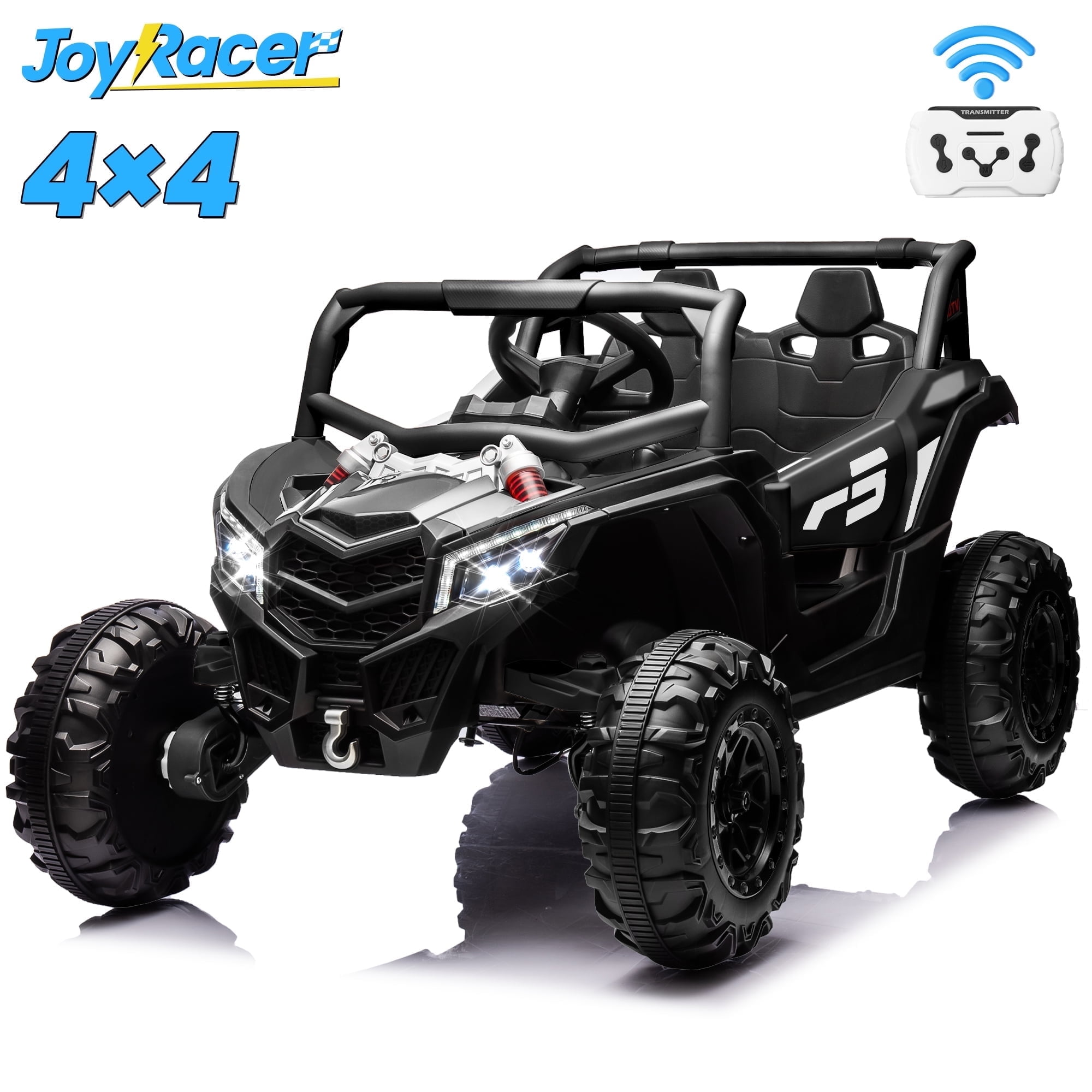 Joyracer 24V Ride on Car w/ Remote Control, 4WD Powered Electric Off ...