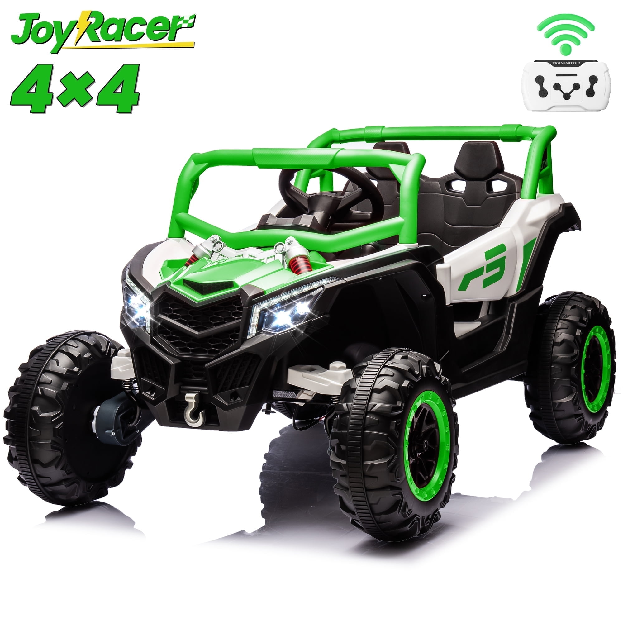 Joyracer 24V Ride on Car w/ Remote Control, 4WD Powered Electric Off ...