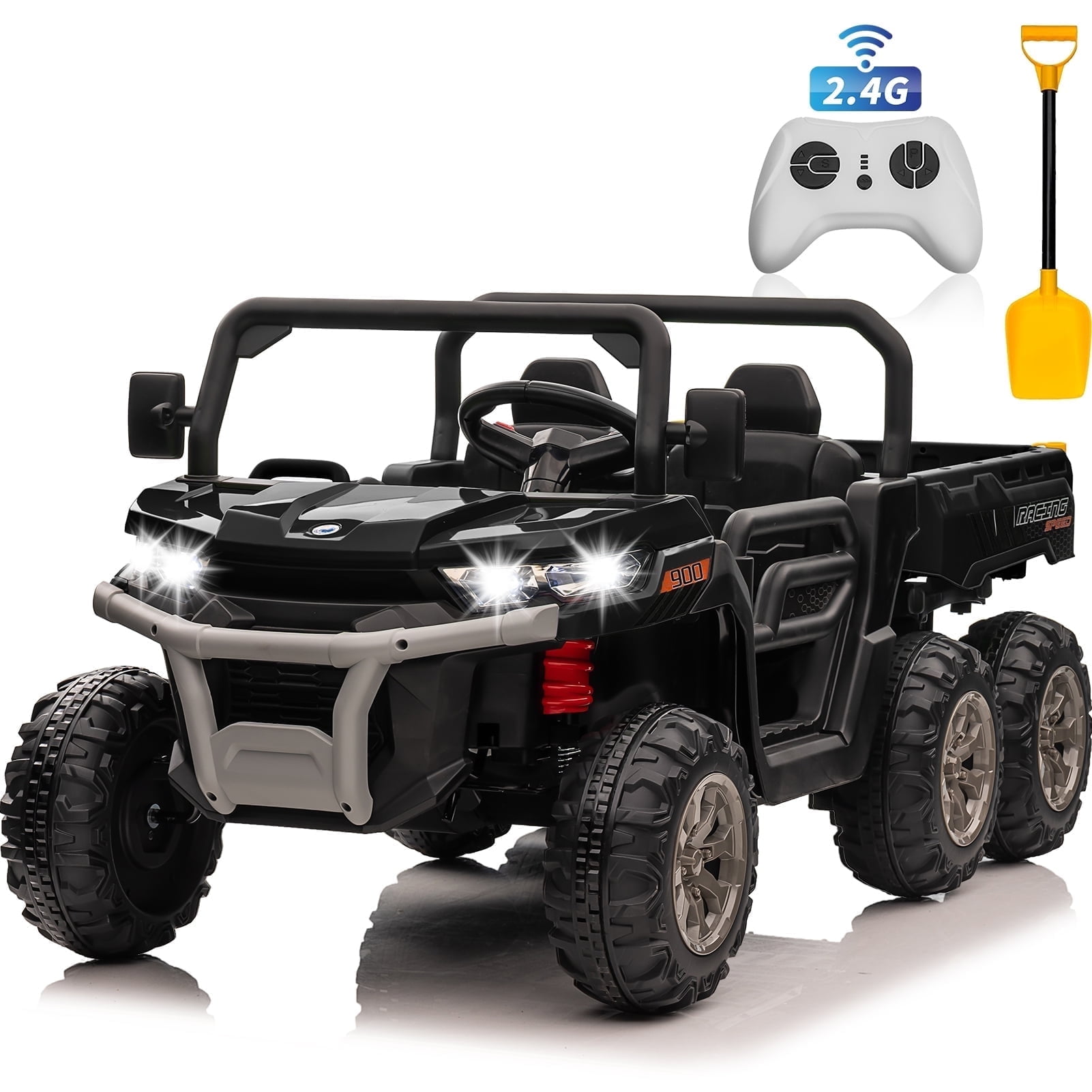 Joyracer 24V Ride on Toys, 2 Seater 6-Wheel UTV Car, 4WD Ride on Dump ...