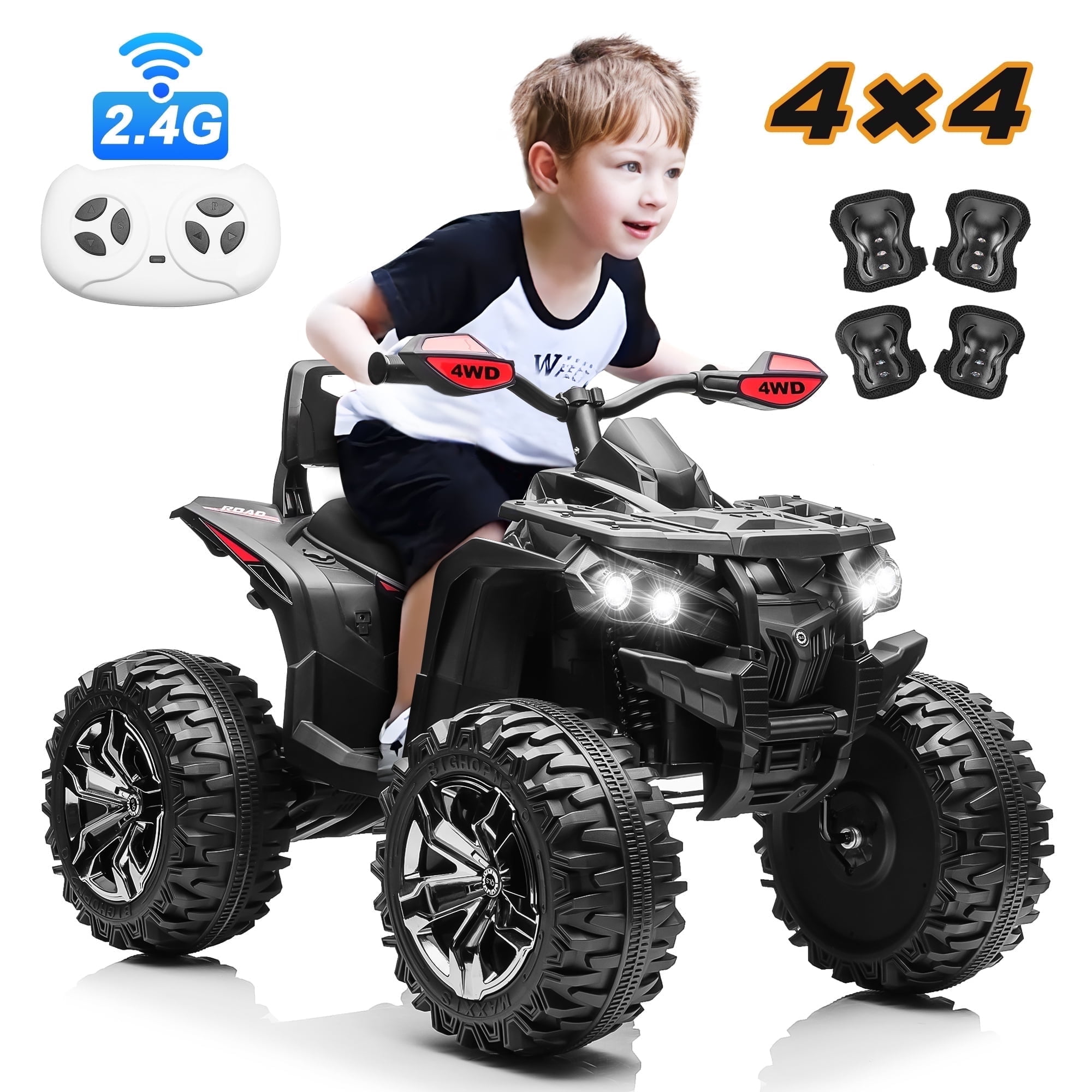 Joyracer 24V Ride ons, 4WD Electric ATV for Kids, Power Car Wheels with ...