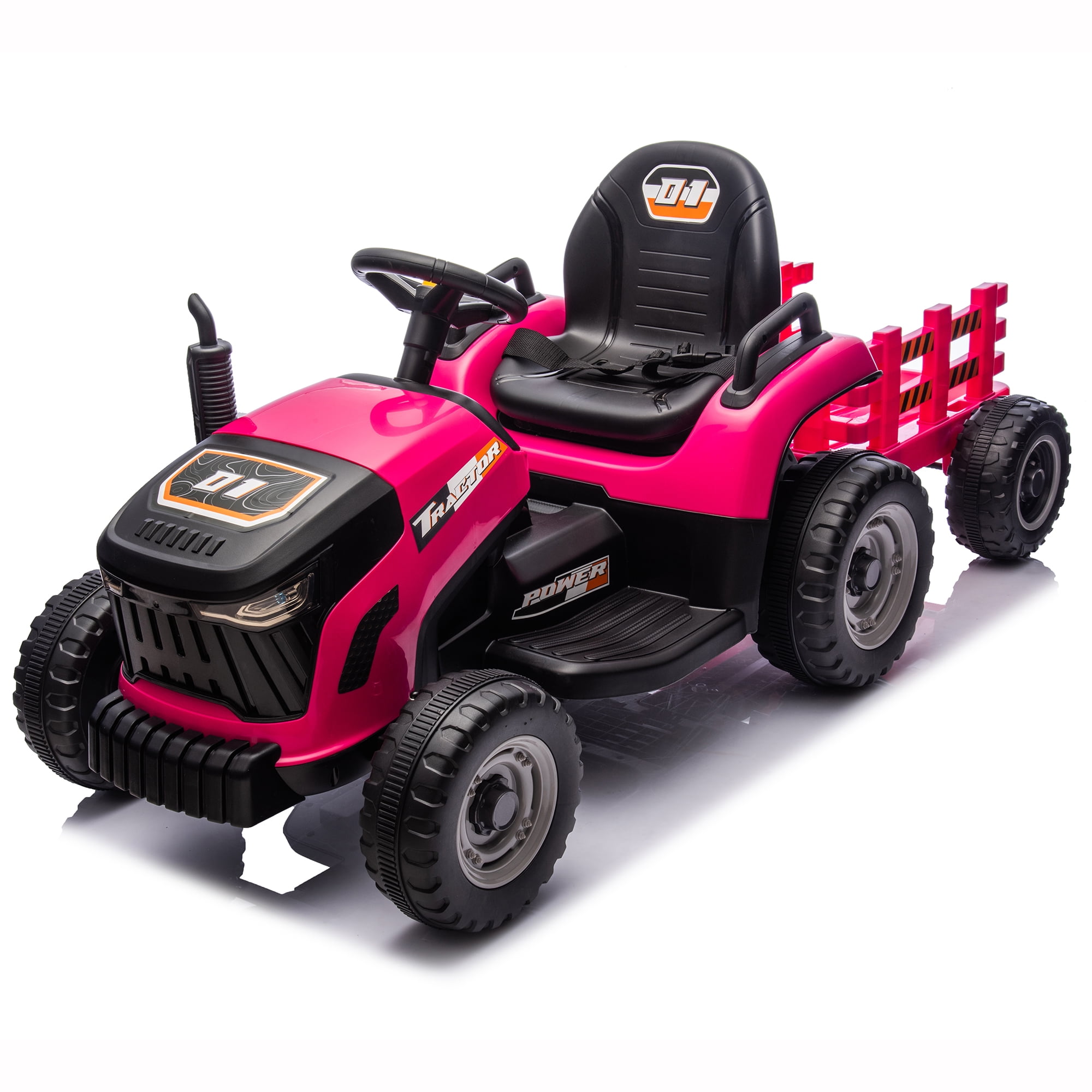 Joyracer 24V Ride on Tractor, 2*200W Motor Kid Electric Power Rides ...