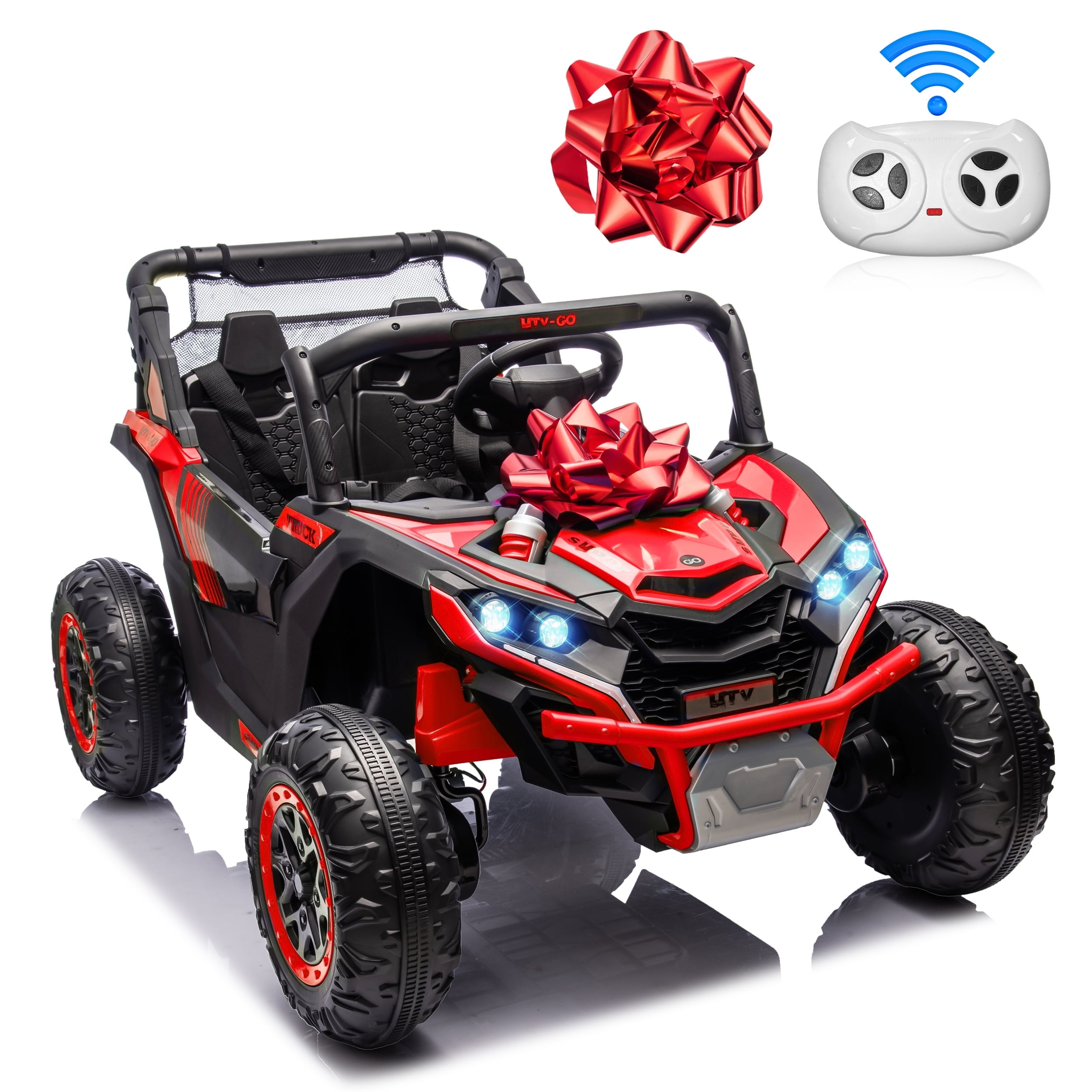 Joyracer 4WD 24V Ride-on UTV Car, Dual Seat, 600W, 3 Speeds, Bluetooth ...