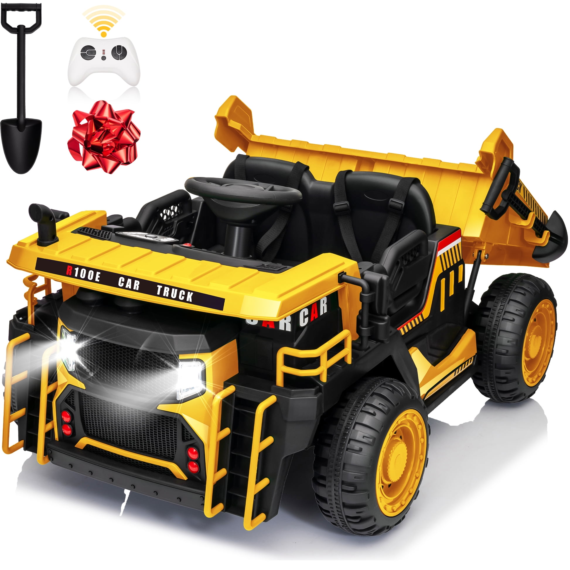 Joyracer 24V 4WD Ride on Tractor, 7AH Battery, 3 Speeds, LED, MP3/USB ...