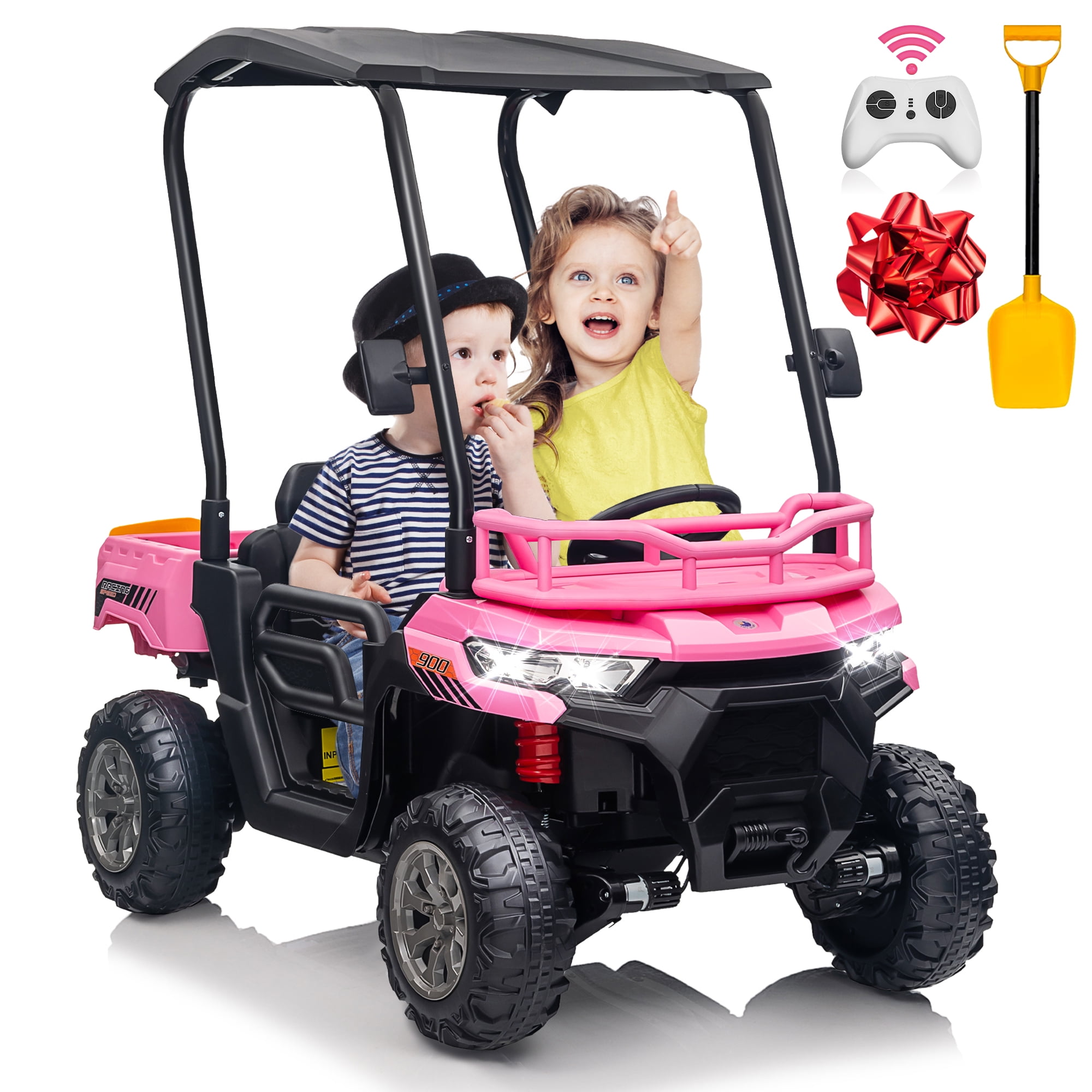 Joyracer 4WD 24 Volt Ride on Toys UTV with 2 Seater Remote Control ...