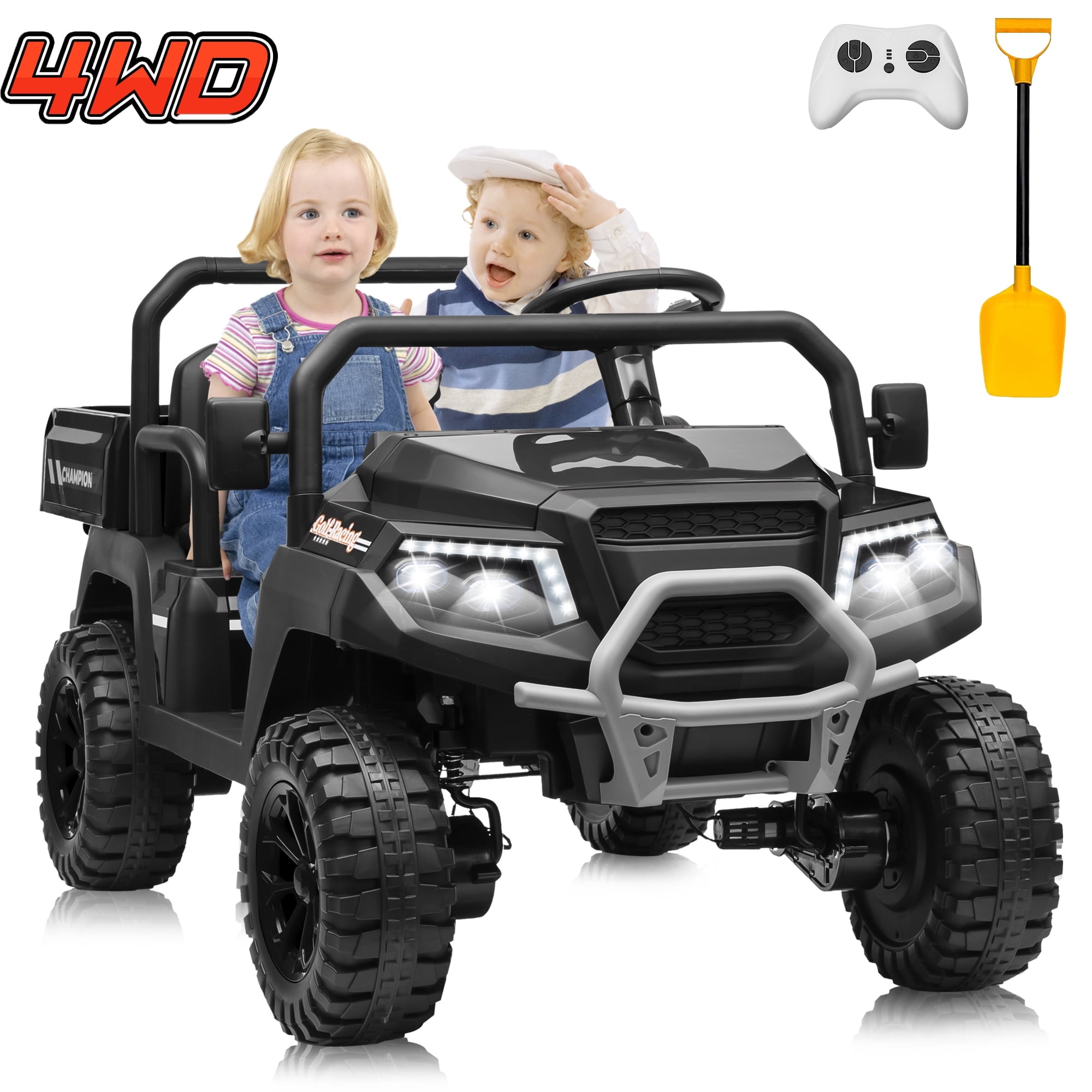 Joyracer 4WD 24 Volt Ride on Toys UTV with 2 Seater & Remote Control ...