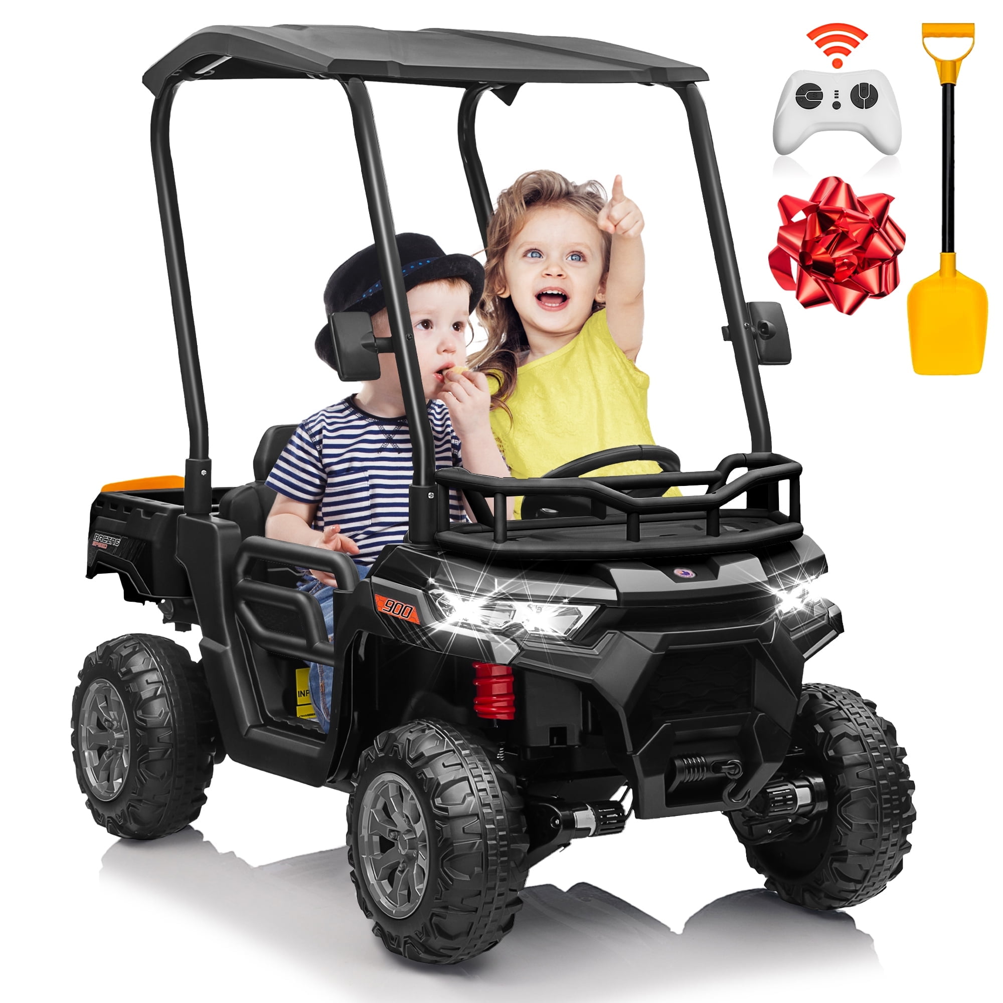 Joyracer 4WD 24 Volt Ride on Toys UTV with 2 Seater & Remote Control ...