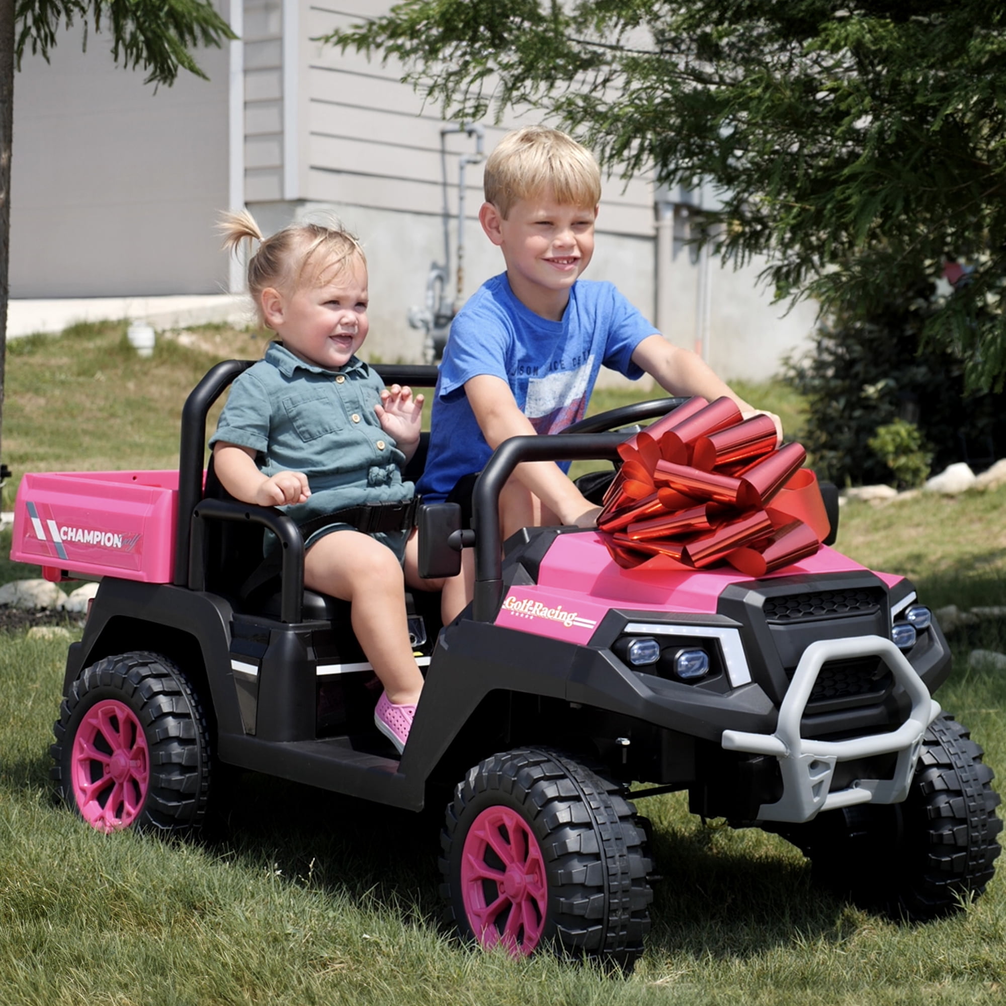 Joyracer 4WD 24 Volt Ride on Toys UTV with 2 Seater Remote Control ...