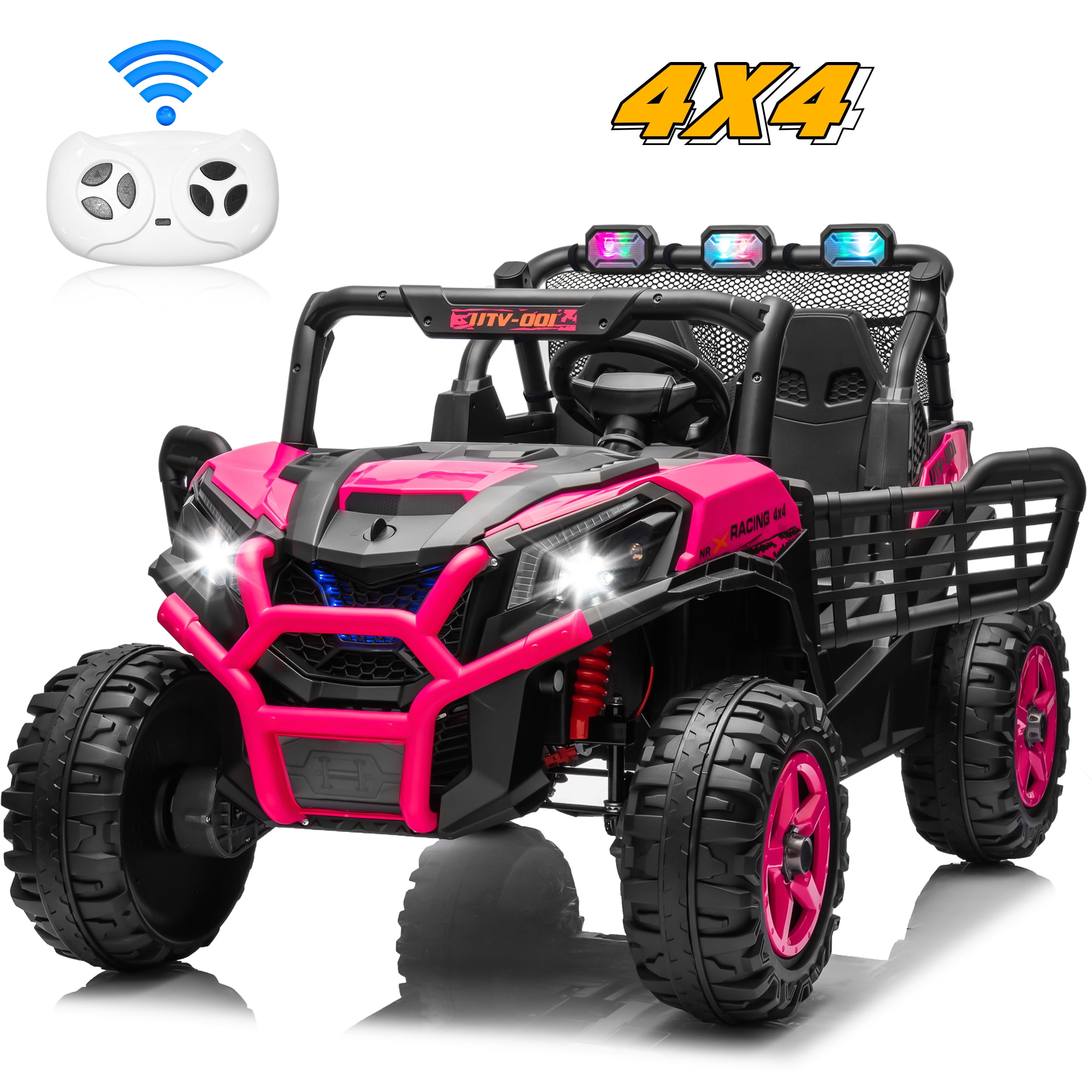 Joyracer 4WD 24V Ride on Toys Car w/ 2 XL Seater Remote Control ...