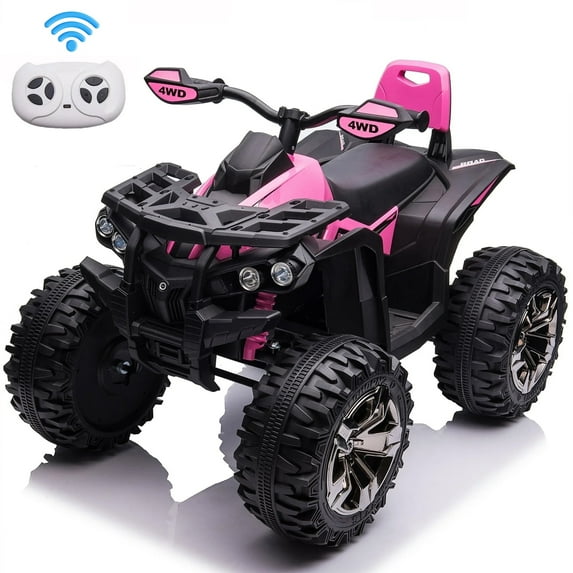 Joyracer 24V 4x4 Kids 2-Seater Ride on ATV, Quad Electric Car w/ 4x200W ...