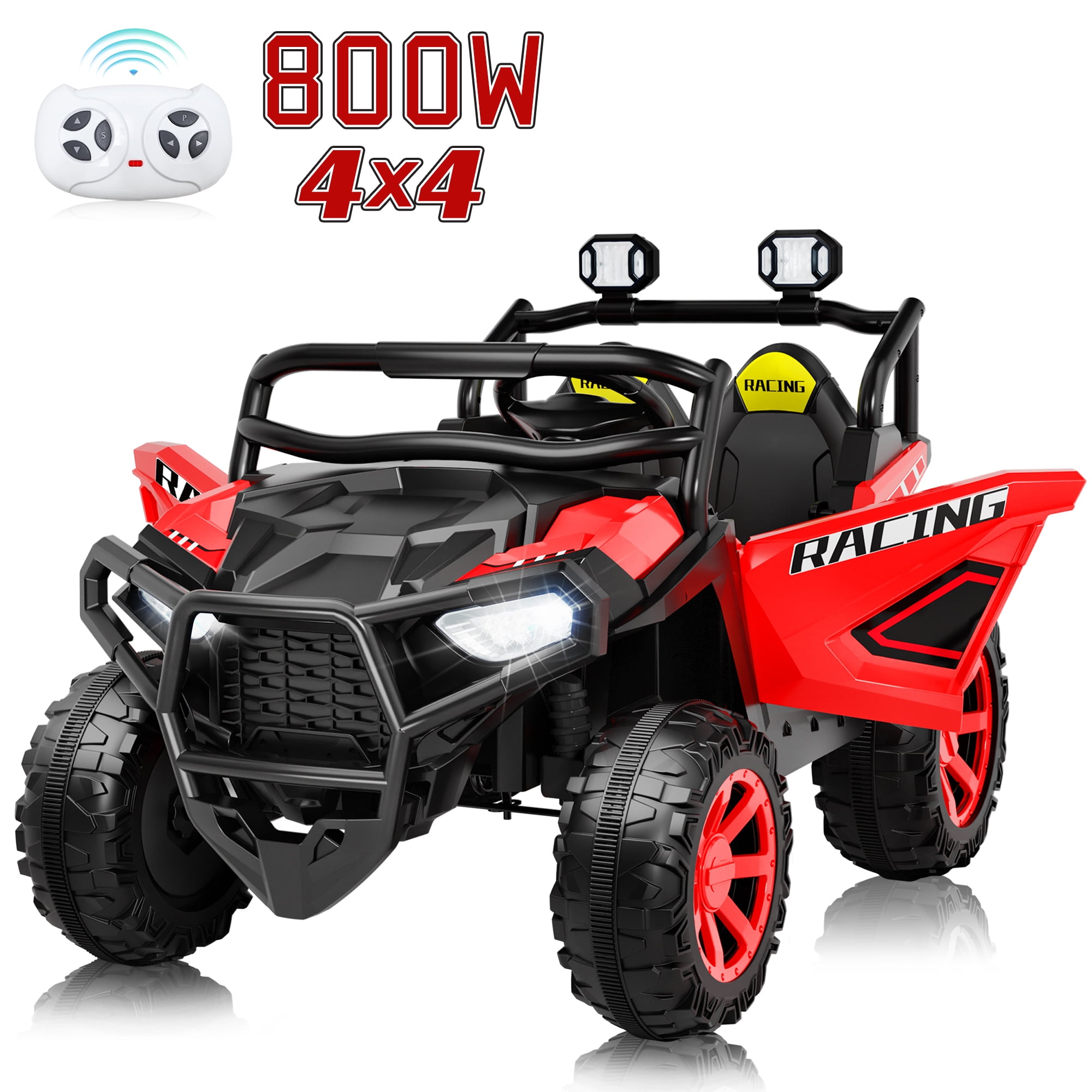 Joyracer 800W Ride on UTV, 4WD/2WD Switchable 24 Volt Ride on Toys with ...