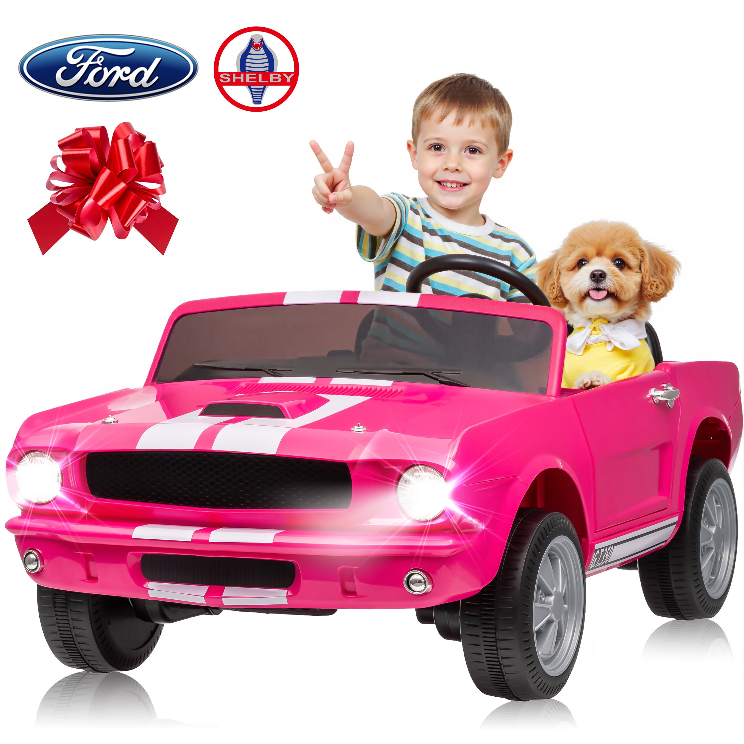 Joyracer Ford Shelby GT350 Ride ons, 4WD 24 Volt Ride on Toys for Kids ...