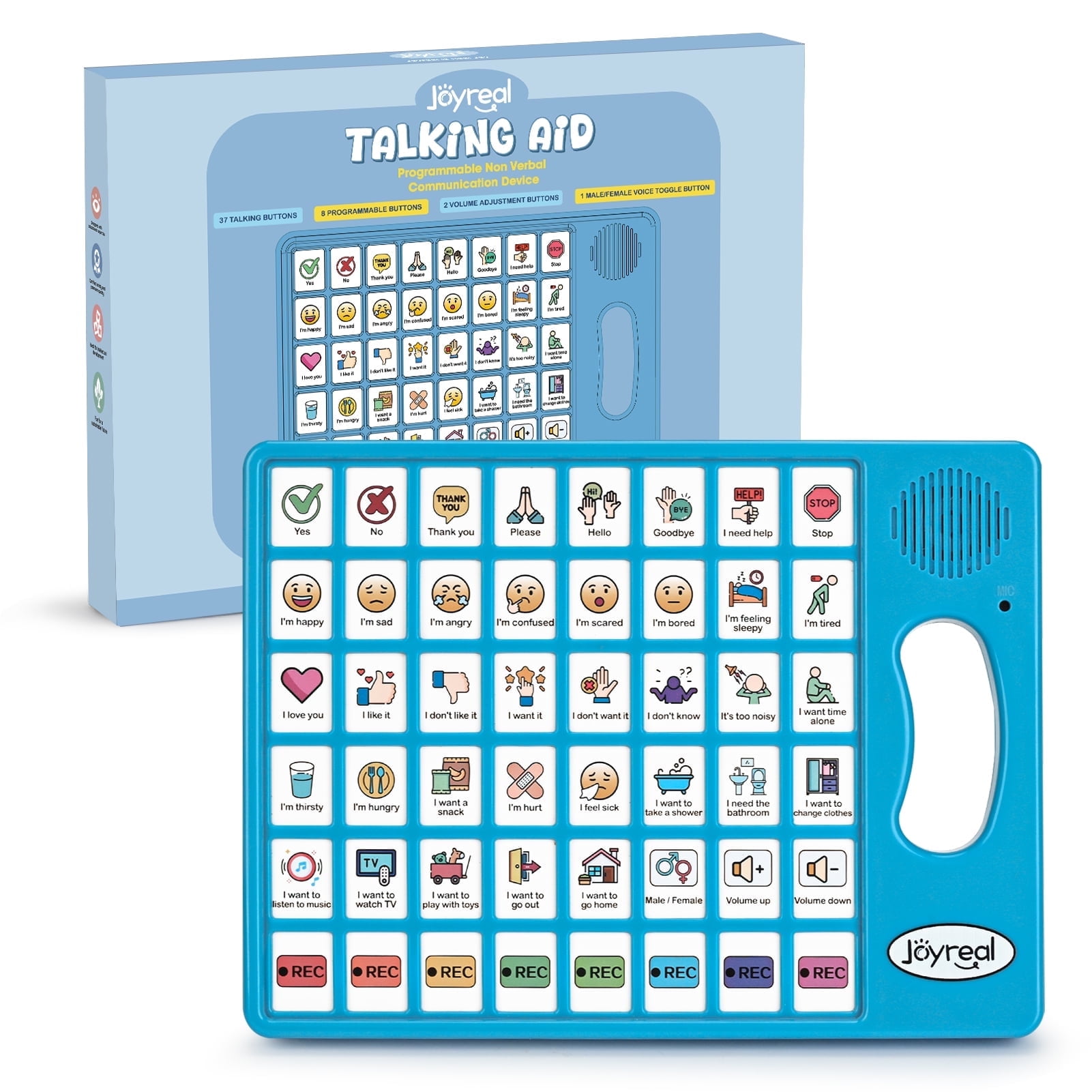 Joyreal AAC Autism Device Speech Aid with 8 Programmable Buttons ...