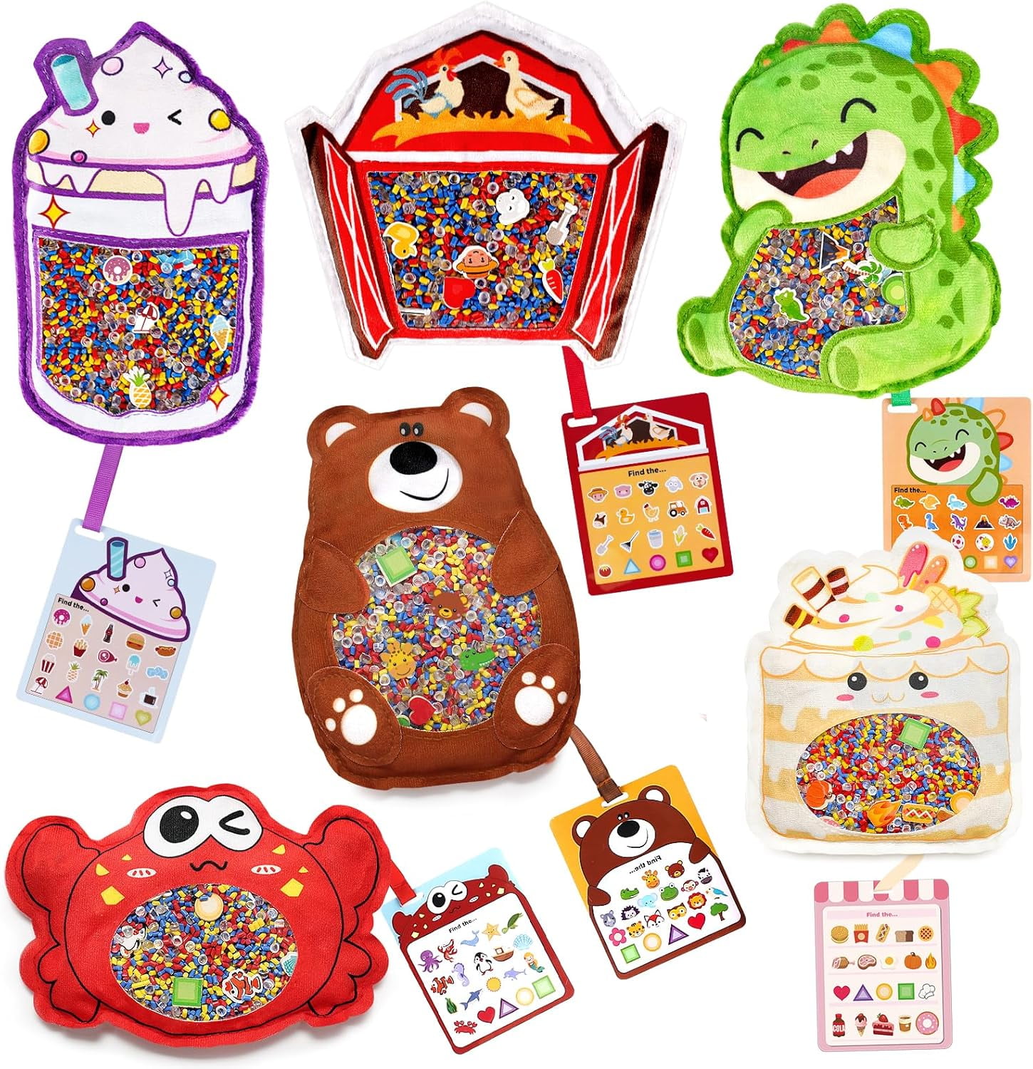 Joyreal Hide and Seek Busy Bag- 3 Pack Seek and Find Hidden Object Game ...