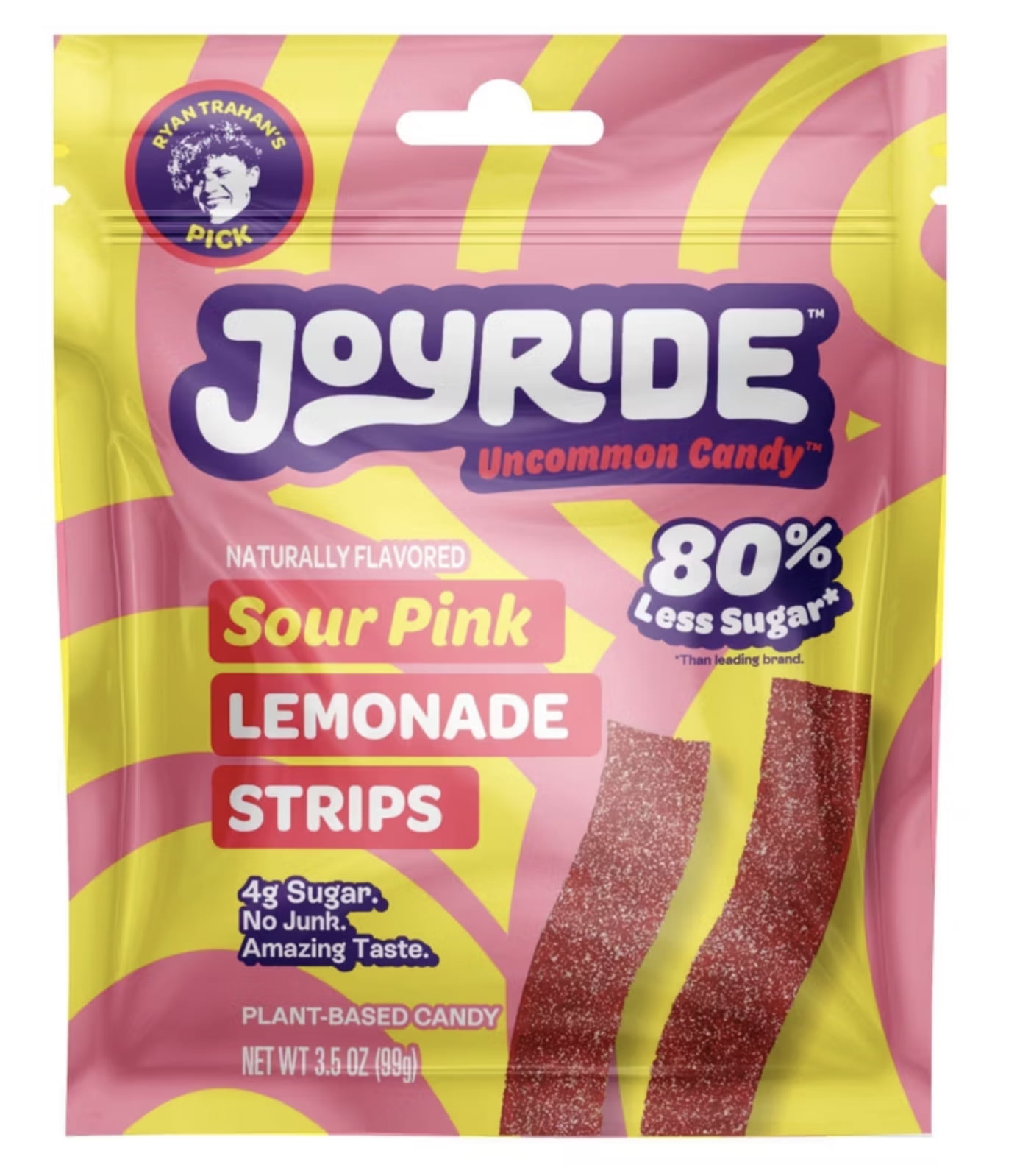 "Joyride Sour Pink Lemonade Candy Strips, 3.5"" Package" - Walmart.com
