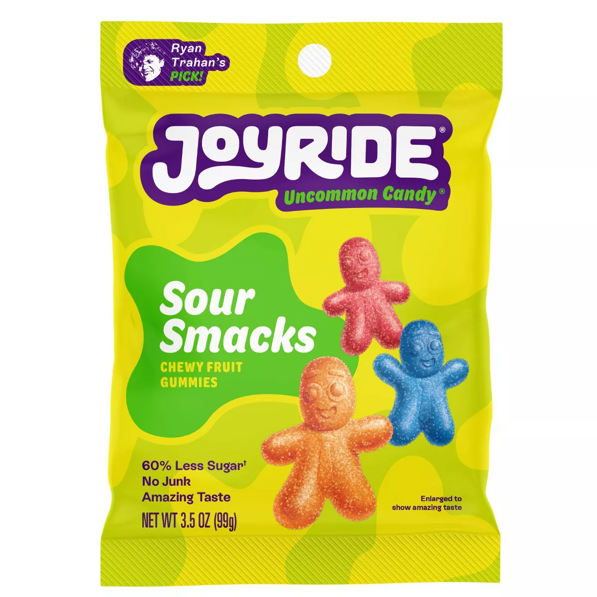 Joyride Sour Smacks Candy 3.5oz, Fruity Tangy Chewy Gummy with 6 ...