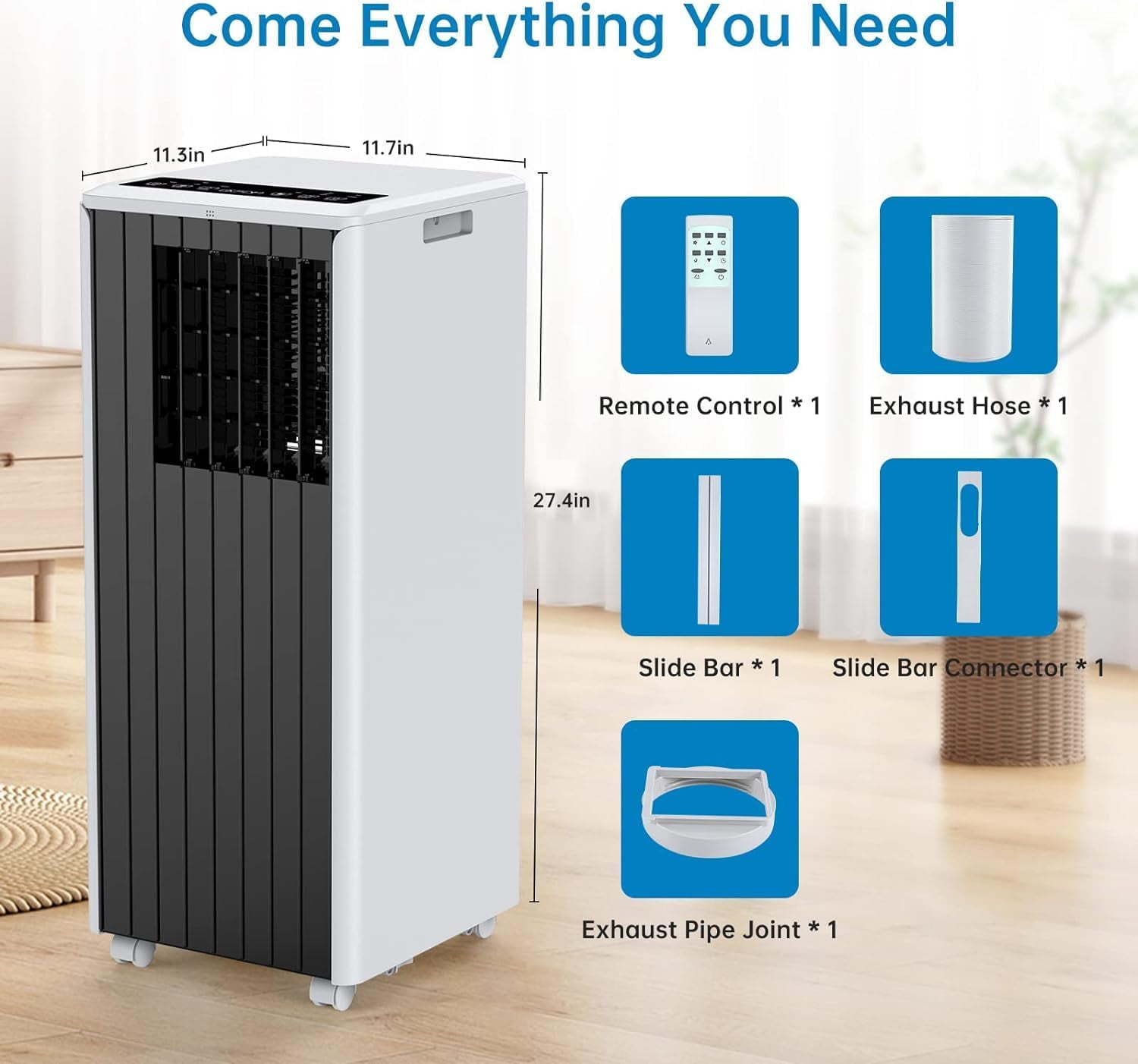 Joyspirit 8,000 BTU Portable Air Conditioners, Portable AC with Remote ...