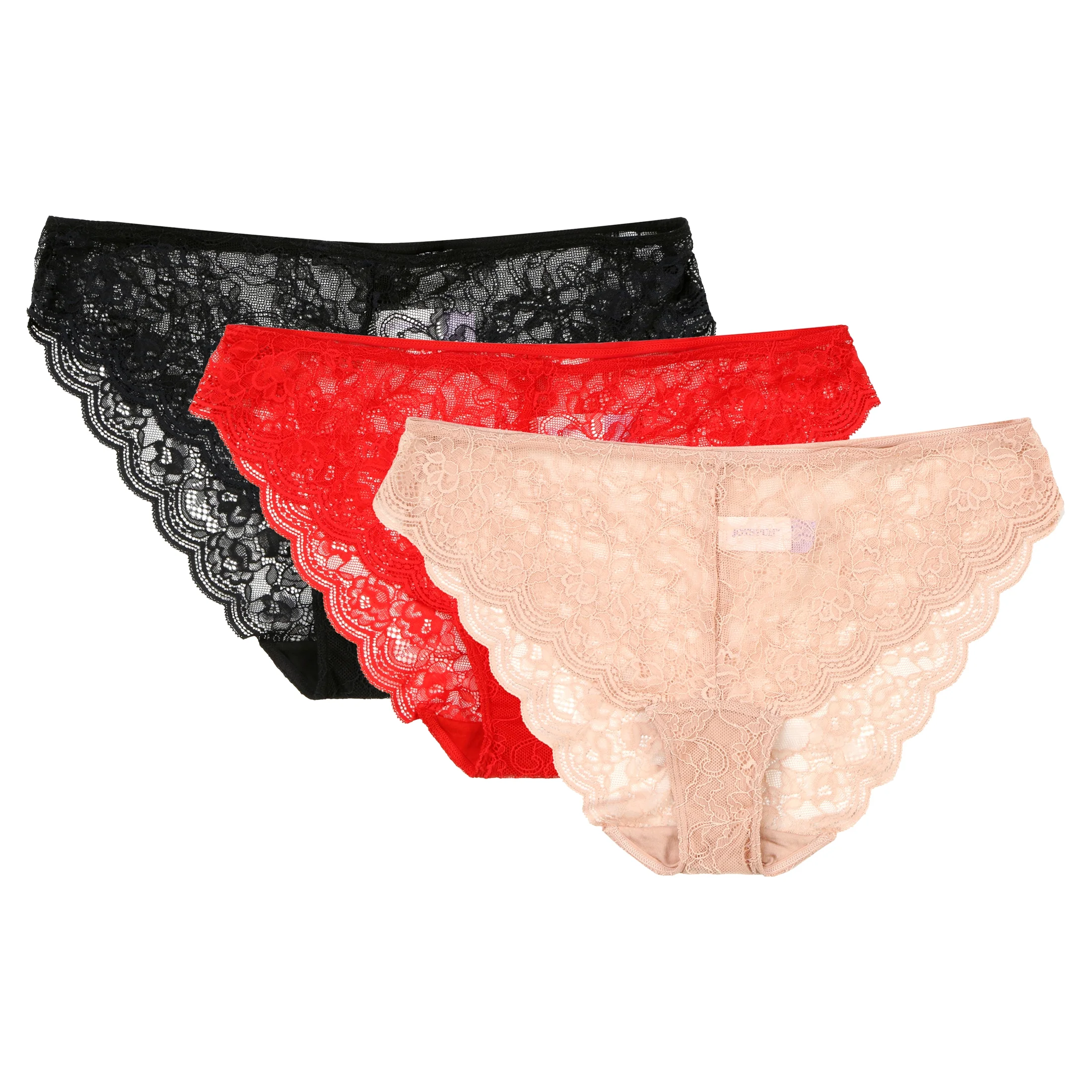 Joyspun Lace Cheeky Panties, 3-Pack, Sizes XS-3XL - Walmart.com