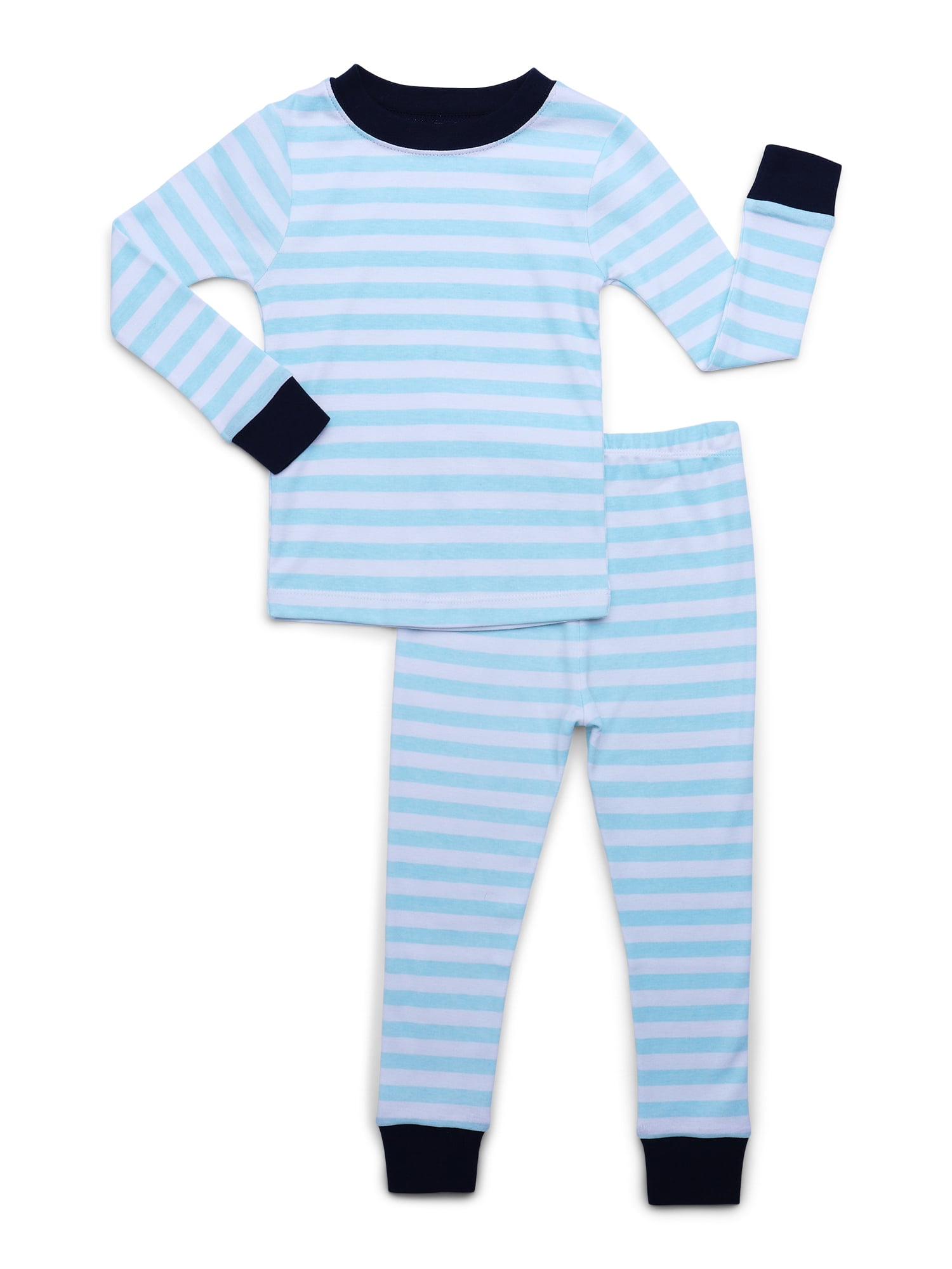 Joyspun Kids' Matching Cotton Pajama Set, 2-Piece, Sizes 6-12, Tight ...