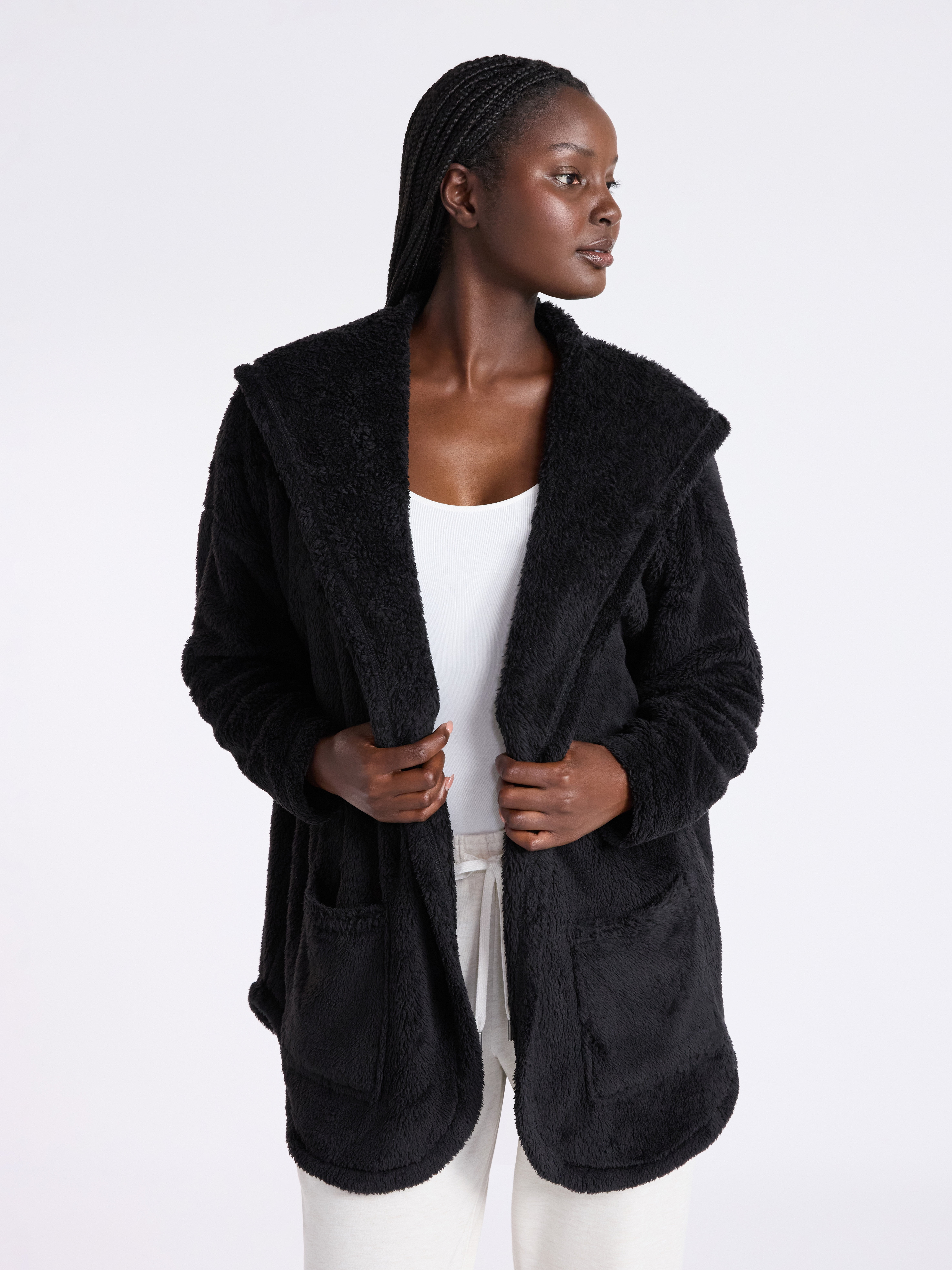 Joyspun Women’s Plush Sleep Cardigan, Size XS-3XL - Walmart.com