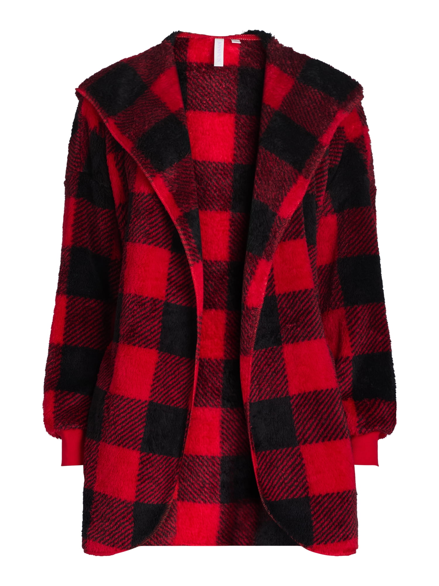 Joyspun Plush Sleep Cardigan - Cozy Hooded Design - Walmart.com