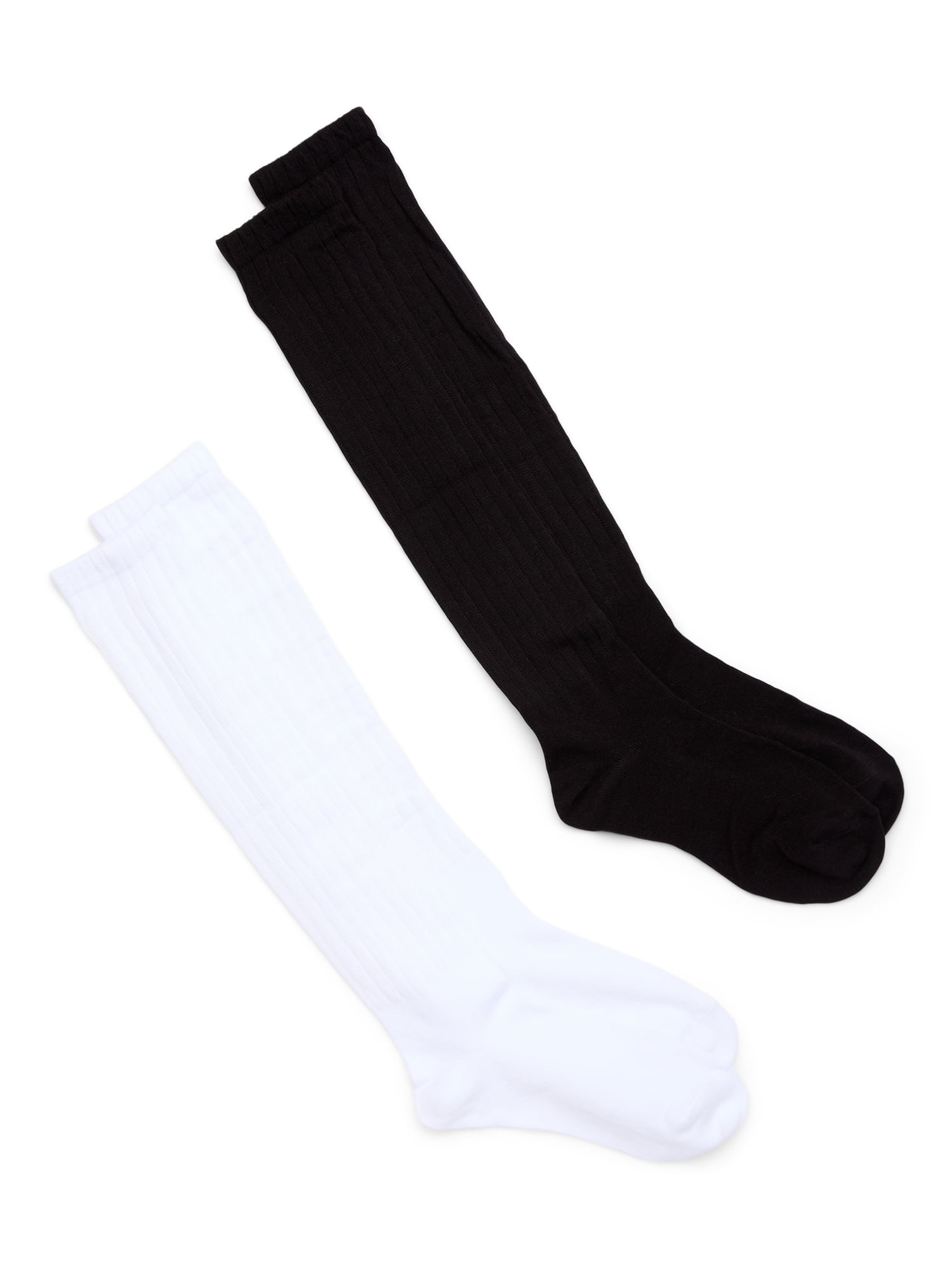 Joyspun Women’s Ribbed Slouch Socks, 2-Pack, Shoe Sizes 4-10 - Walmart ...