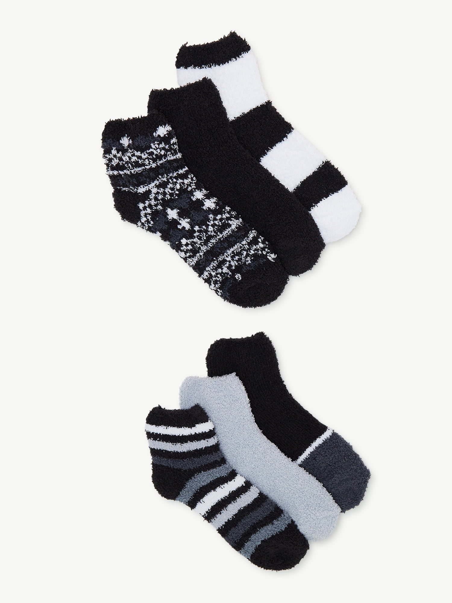 Joyspun Women's Ankle Fuzzy & Cozy Socks, 6-Pack, Size 4-10 - Walmart.com