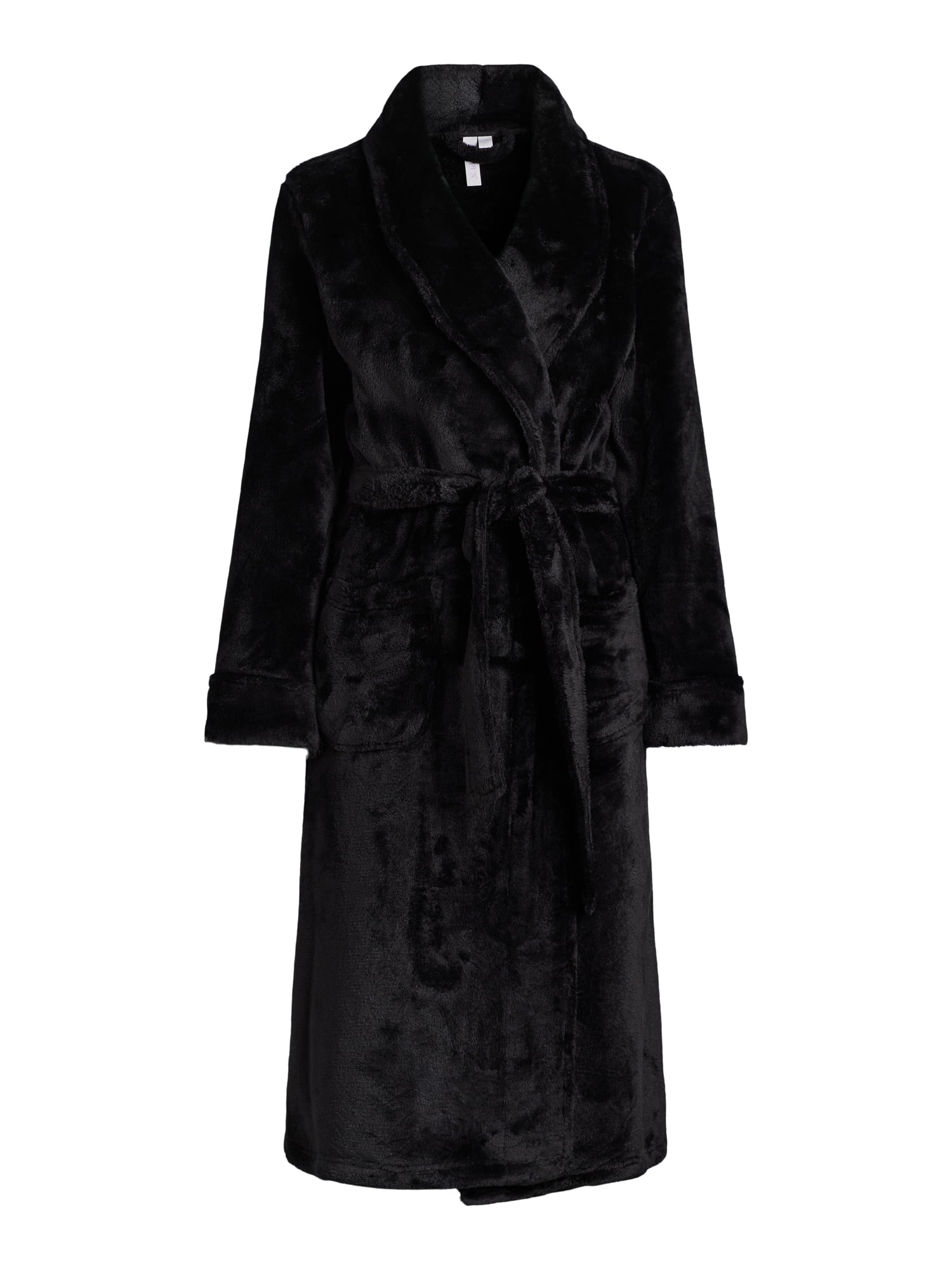 Joyspun Women's Plush Minky Robe, Sizes S-3X, Black - Walmart.com