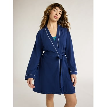 Joyspun Women's Waffle Kimono Short Wrap Robe, Sizes S-3X - Walmart.com