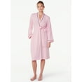 Joyspun Women’s Cotton Blend Long Sleeve Wrap Robe, Sizes S to 3X ...