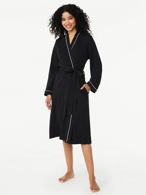Lissome Women's and Women's Plus Size Waffle Knit Wrap Robe - Walmart.com