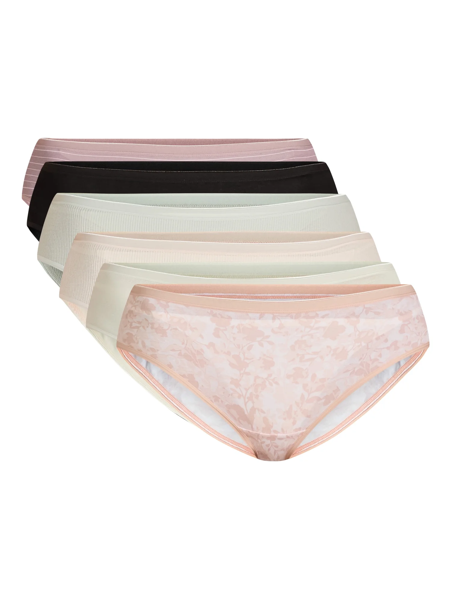 Joyspun Women's Cotton Hipster Panties 6-Pack Sizes S-3XL Comfortable ...