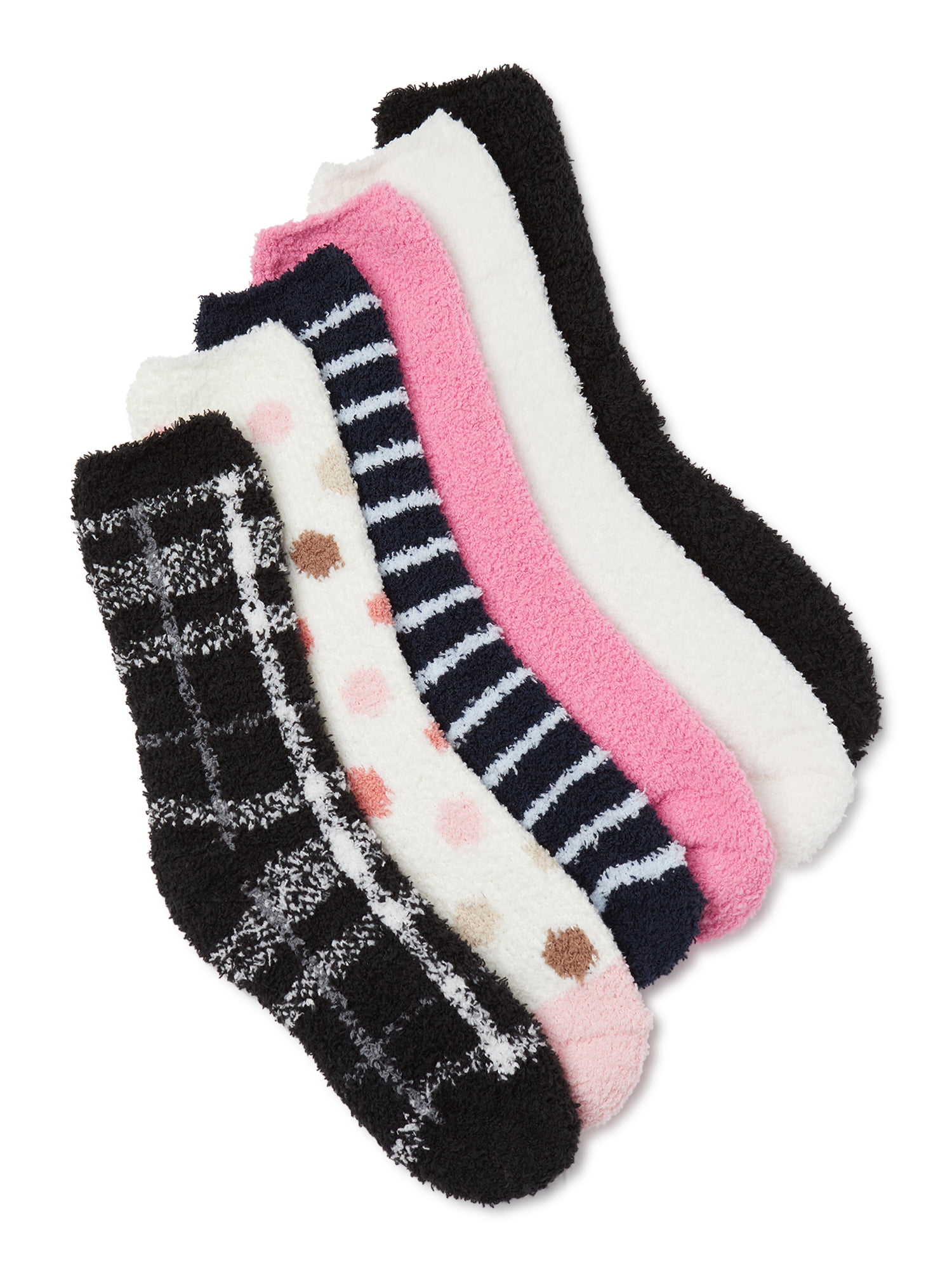 Joyspun Women’s Cozy Crew Socks, 6-Pack, Size 4-10 - Walmart.com
