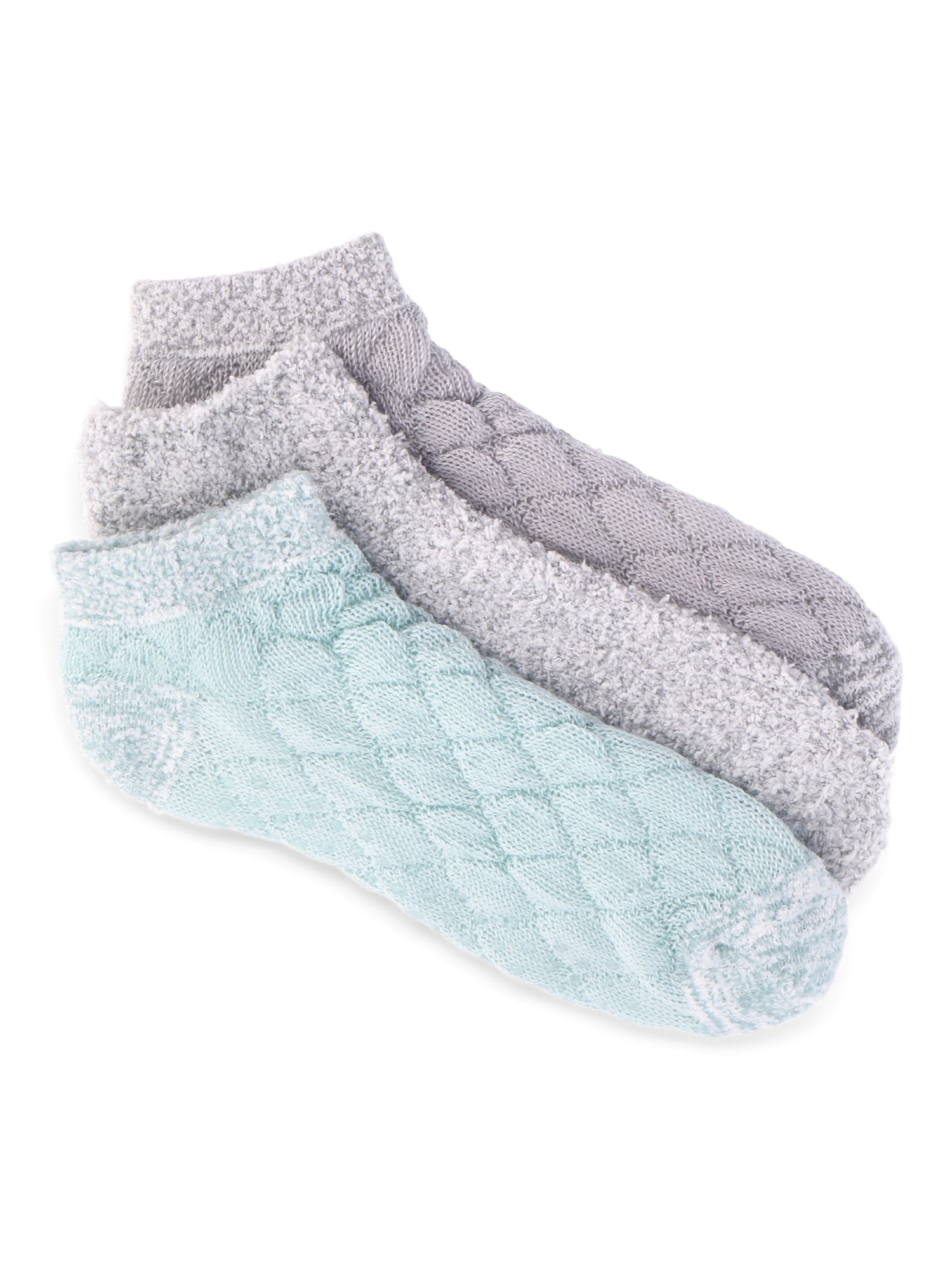 Joyspun Women’s Double Layer Lounge Socks, 3-Pack, Fits Shoe Sizes 4-10 ...