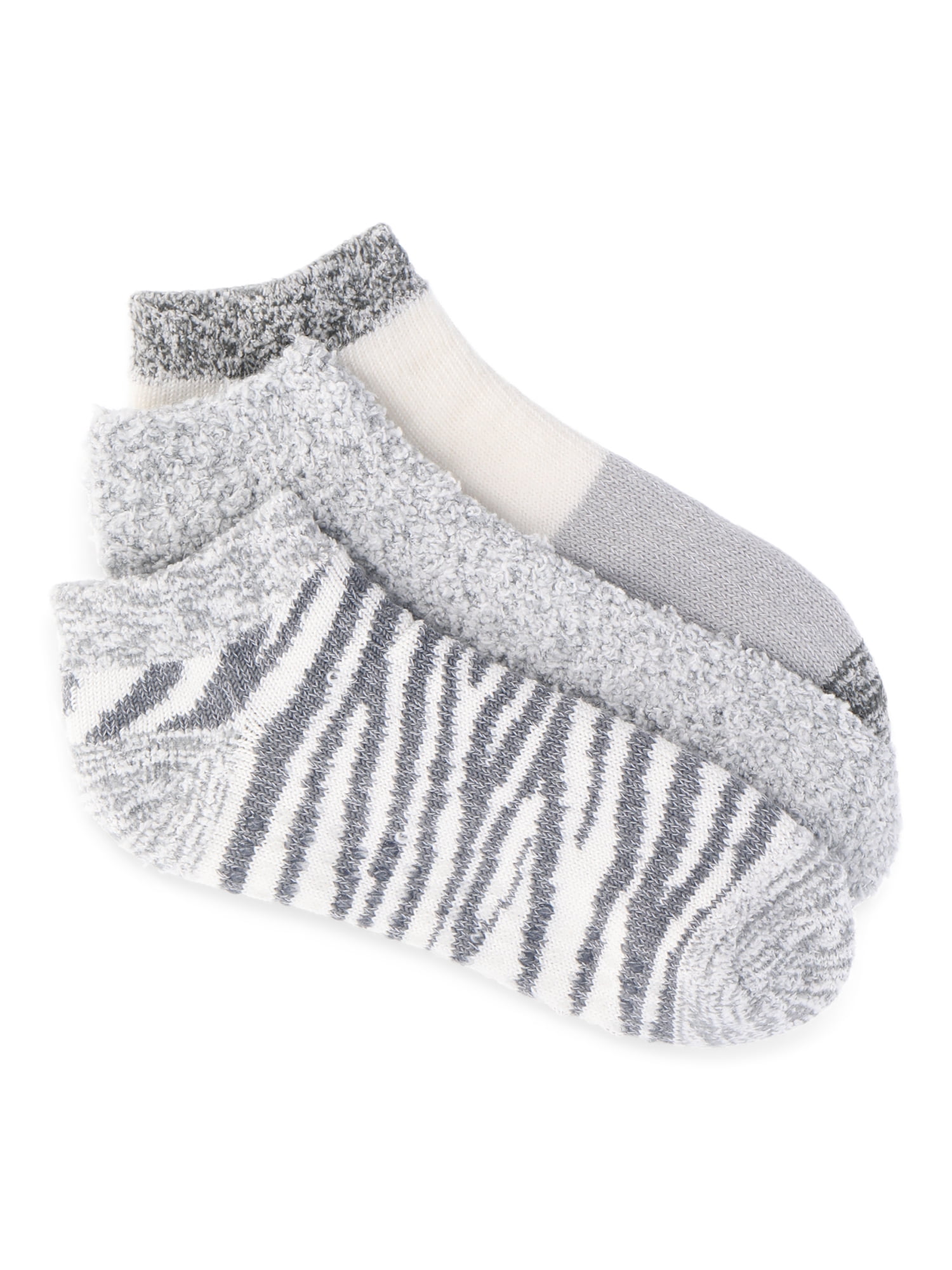 Joyspun Women’s Double Layer Lounge Socks, 3-Pack, Fits Shoe Sizes 4-10 ...